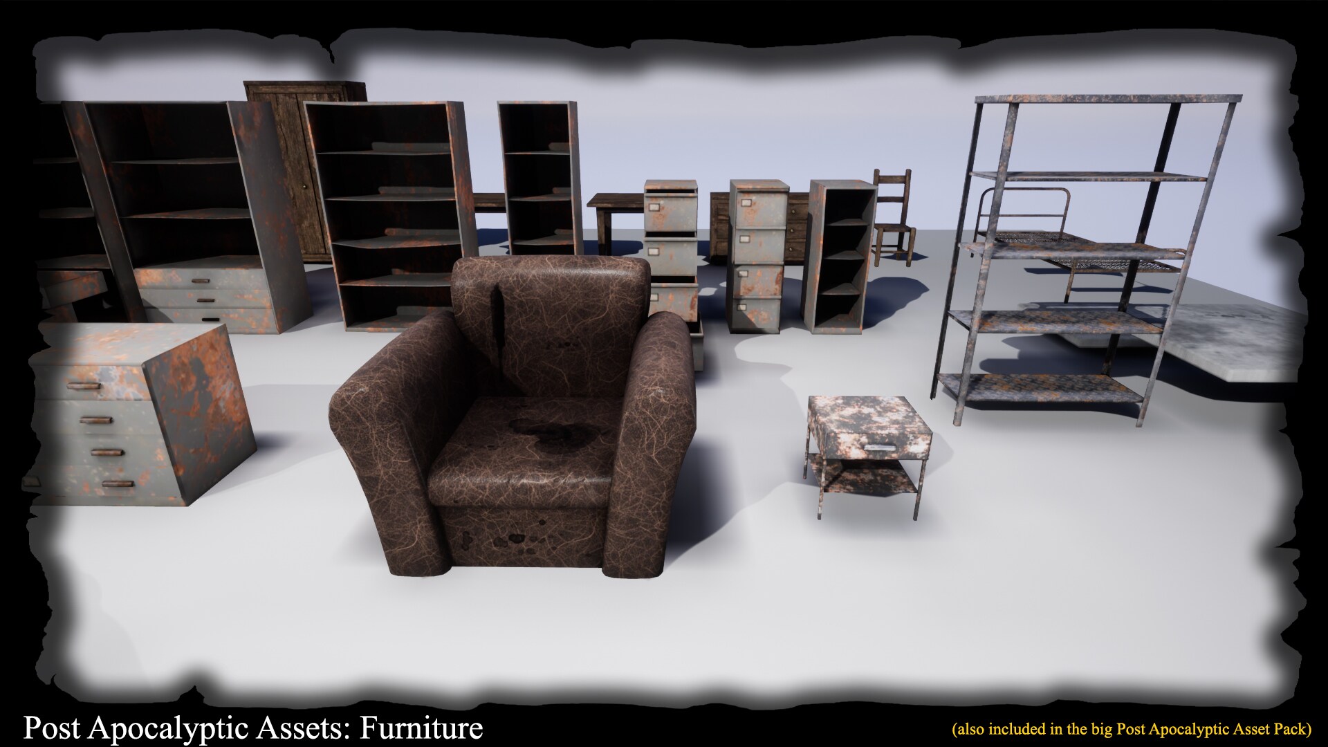 Post Apocalyptic Assets: Furniture, 카테고리 소품 - UE 마켓플레이스