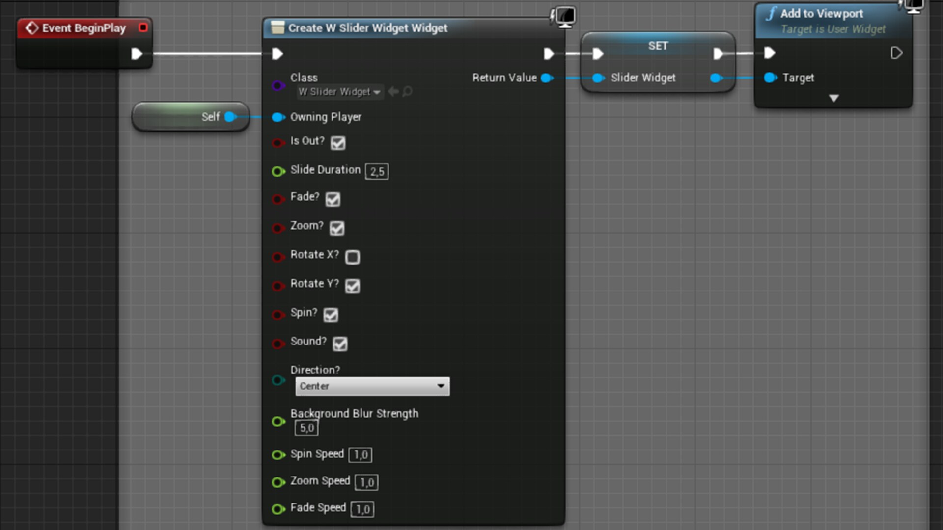 Slideshow Widget Blueprint Asset Cloud
