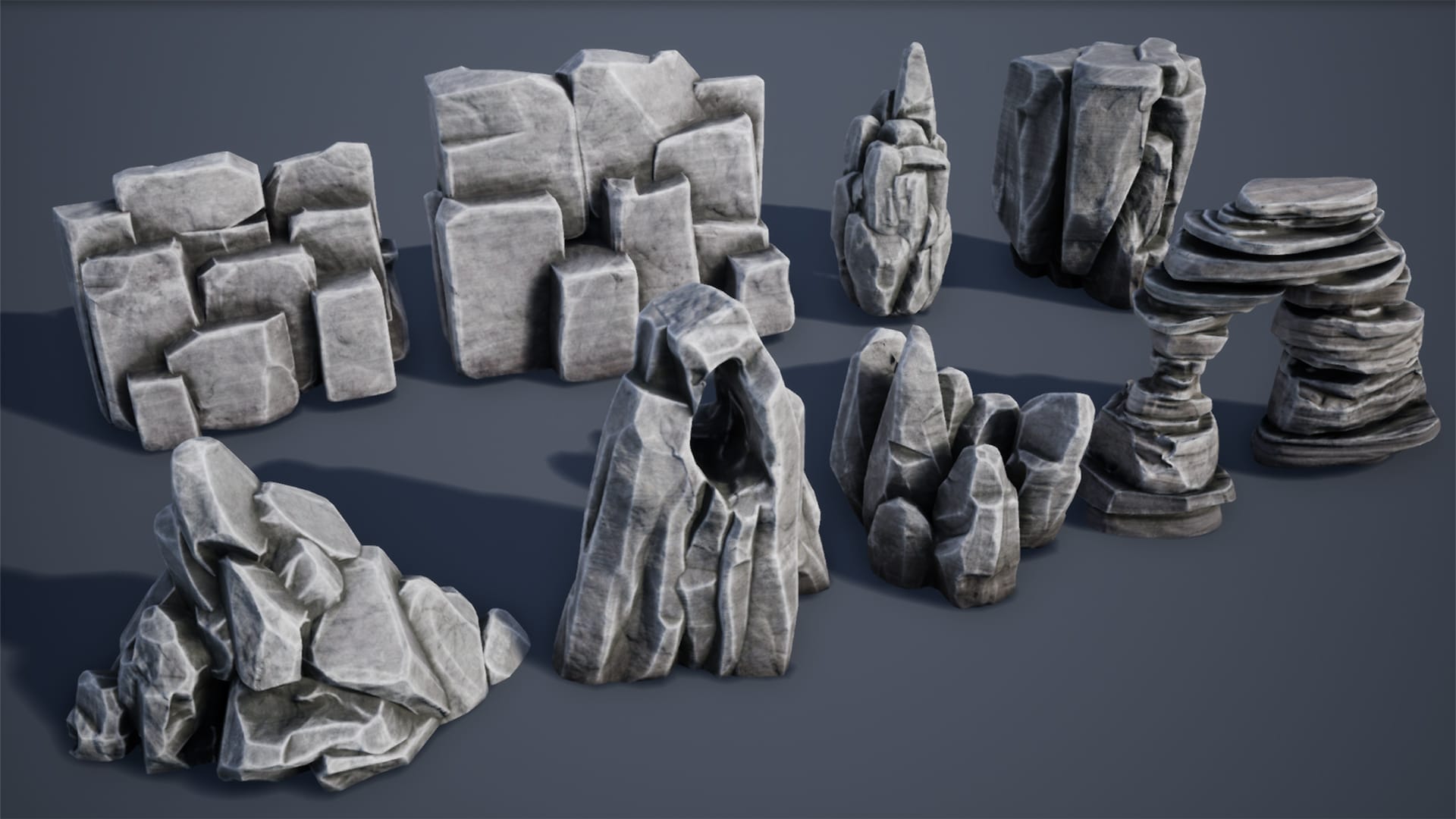 45 Stylized Rock Pack in Environments - UE Marketplace