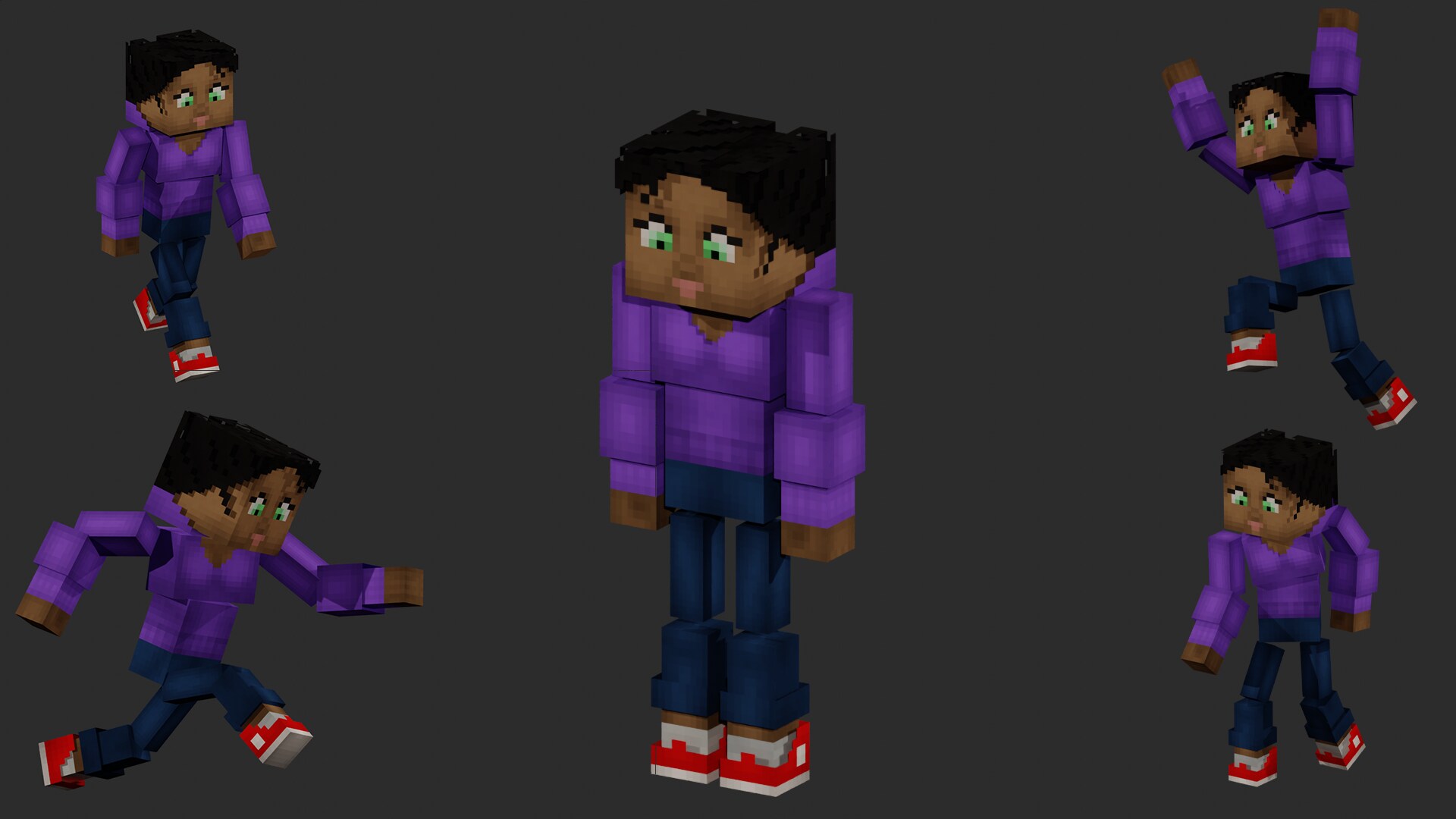 Low Poly Block Stylized Character in Characters - UE Marketplace