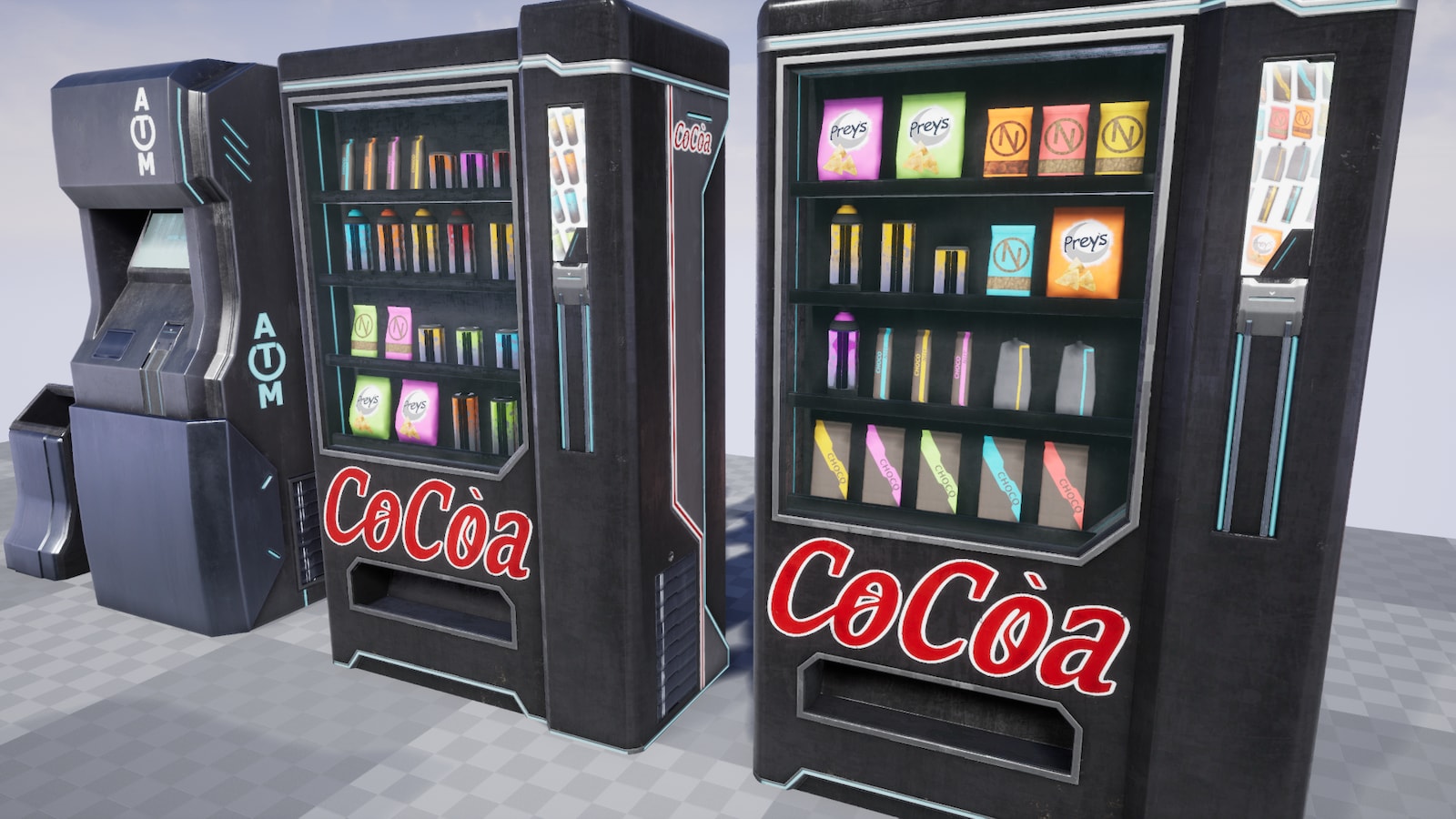 Cyberpunk Vending machine&ATM, 카테고리 소품 - UE 마켓플레이스