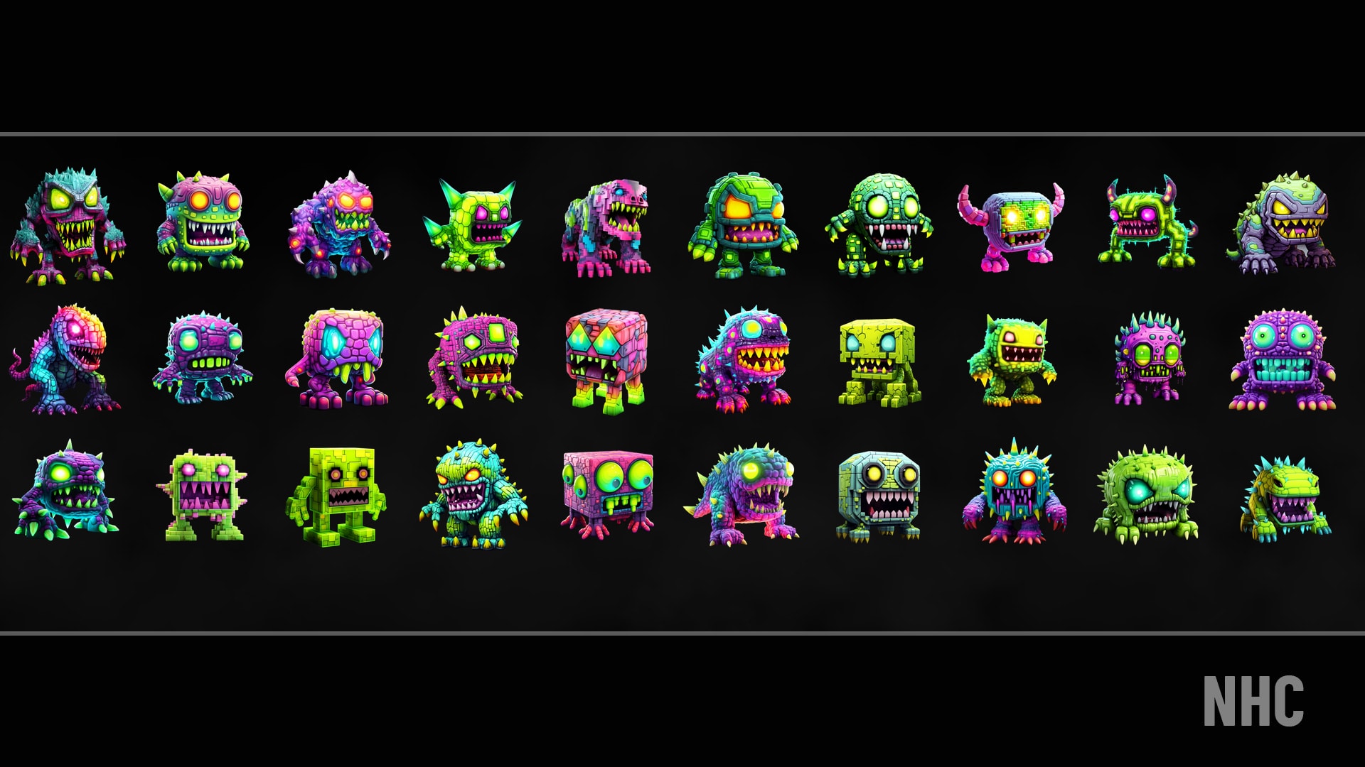 NHC - Pixel Monster in 2D Assets - UE Marketplace