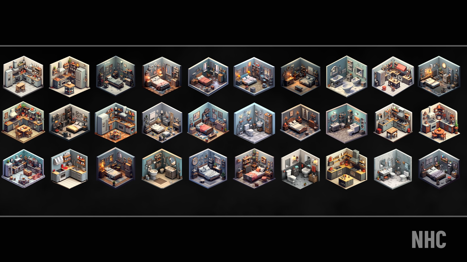 Nhc Isometric Rooms:2dアセット Ue マーケットプレイス