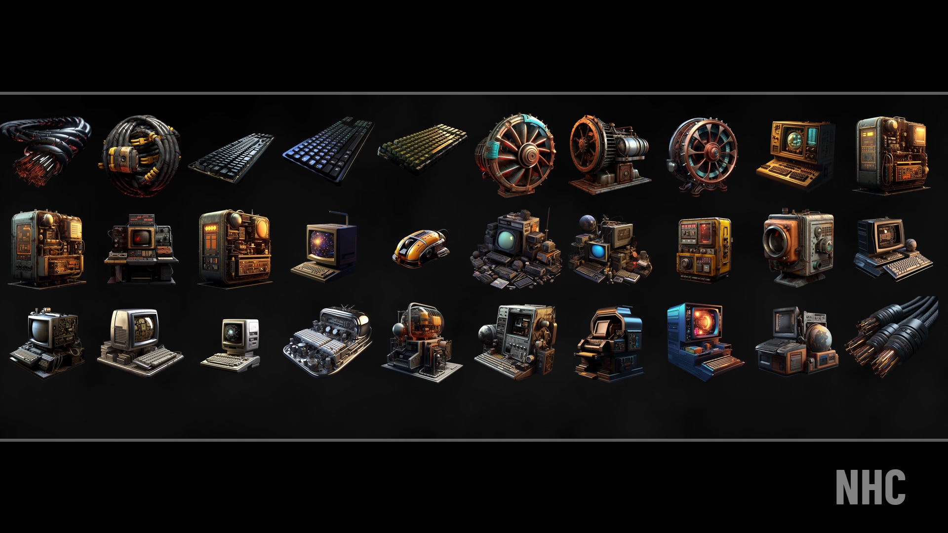 NHC - Retro Futuristic Computer Pack, 카테고리 2D 애셋 - UE 마켓플레이스