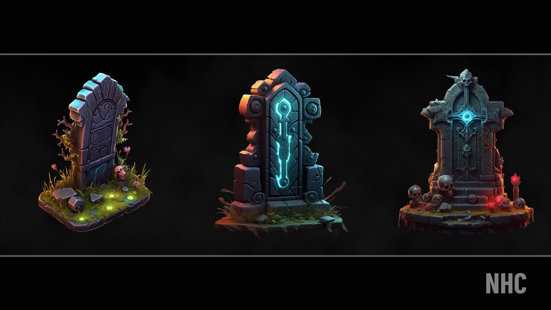 Nhc Stylized Cemetery Pack 1 In 2d Assets Ue Marketplace