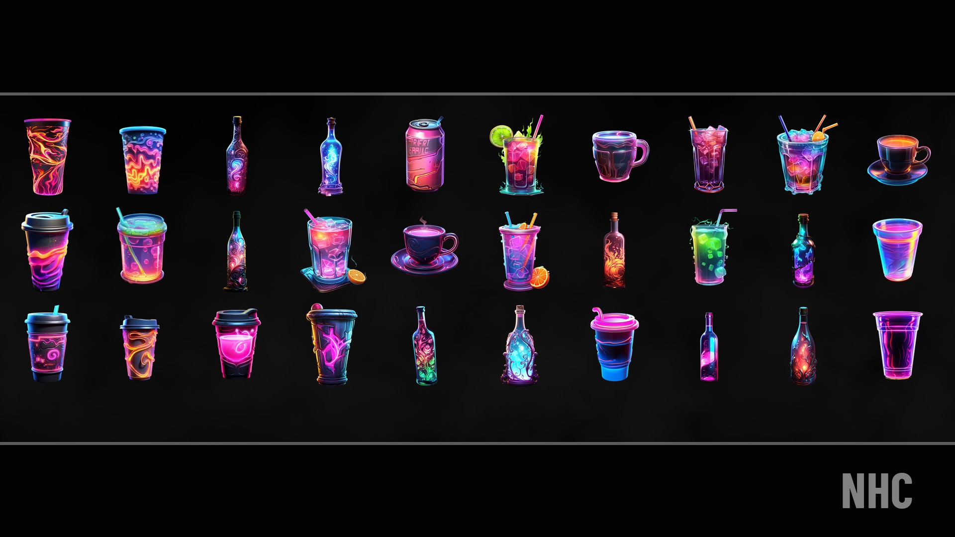 Nhc Cyberpunk Drinks In 2d Assets Ue Marketplace