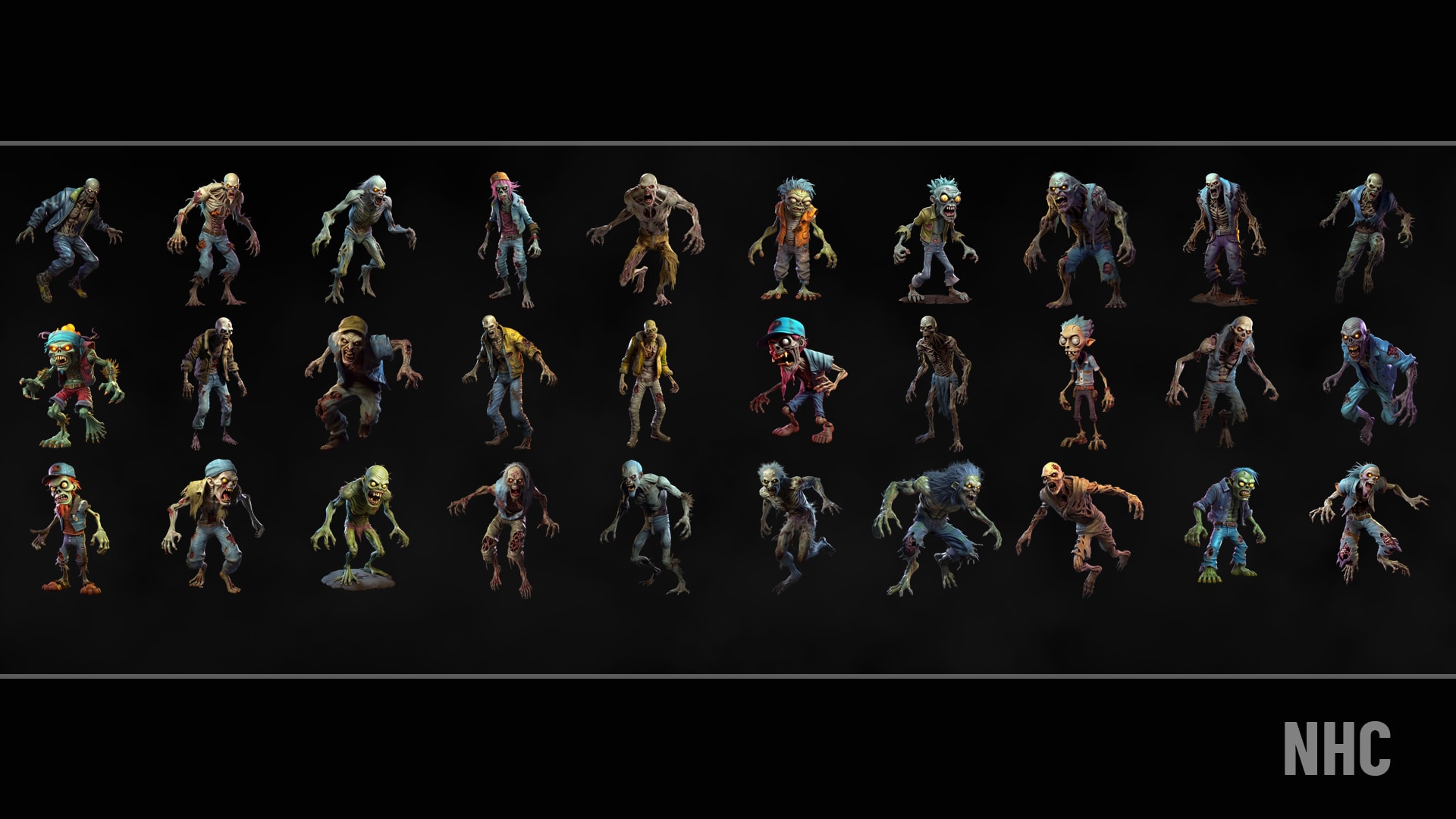 Nhc Stylized Zombie Pack 2 In 2d Assets Ue Marketplace