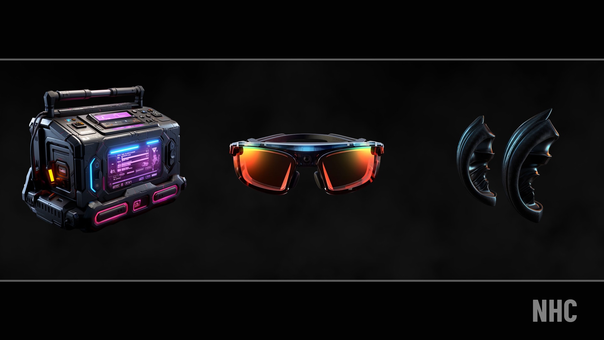 在二维资源创建的nhc Cyberpunk Tech Pack 1 虚幻引擎商城