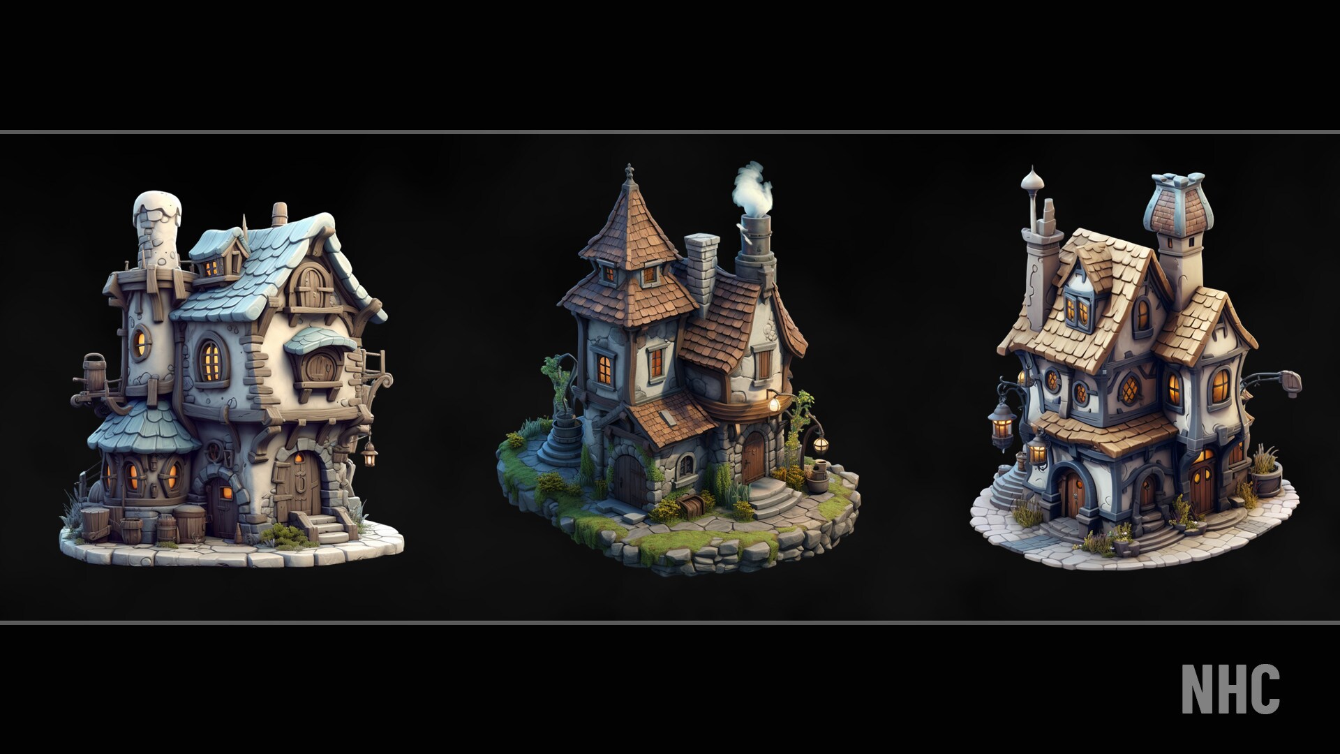 Nhc Stylized Magic Houses 2 In 2d Assets Ue Marketplace