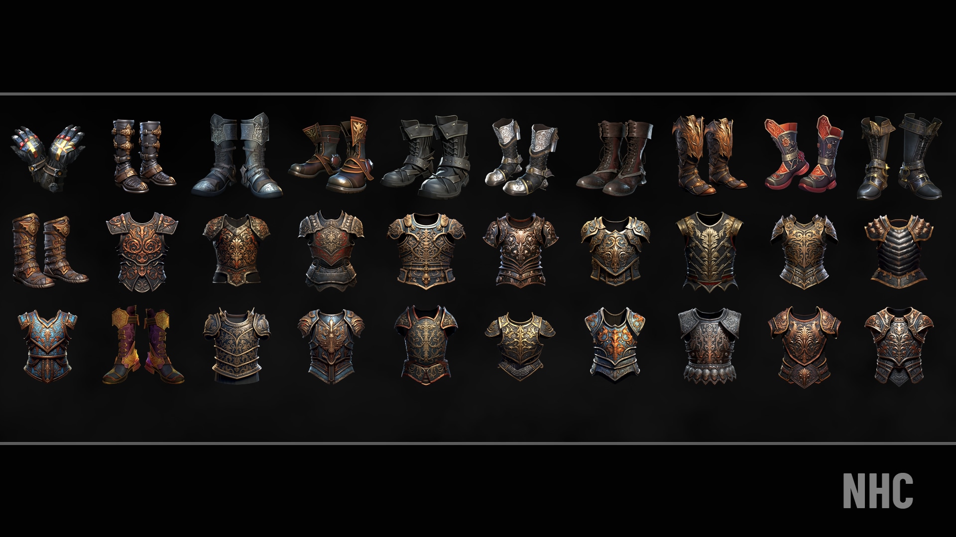 在二维资源创建的nhc Middle Age Armor 虚幻引擎商城