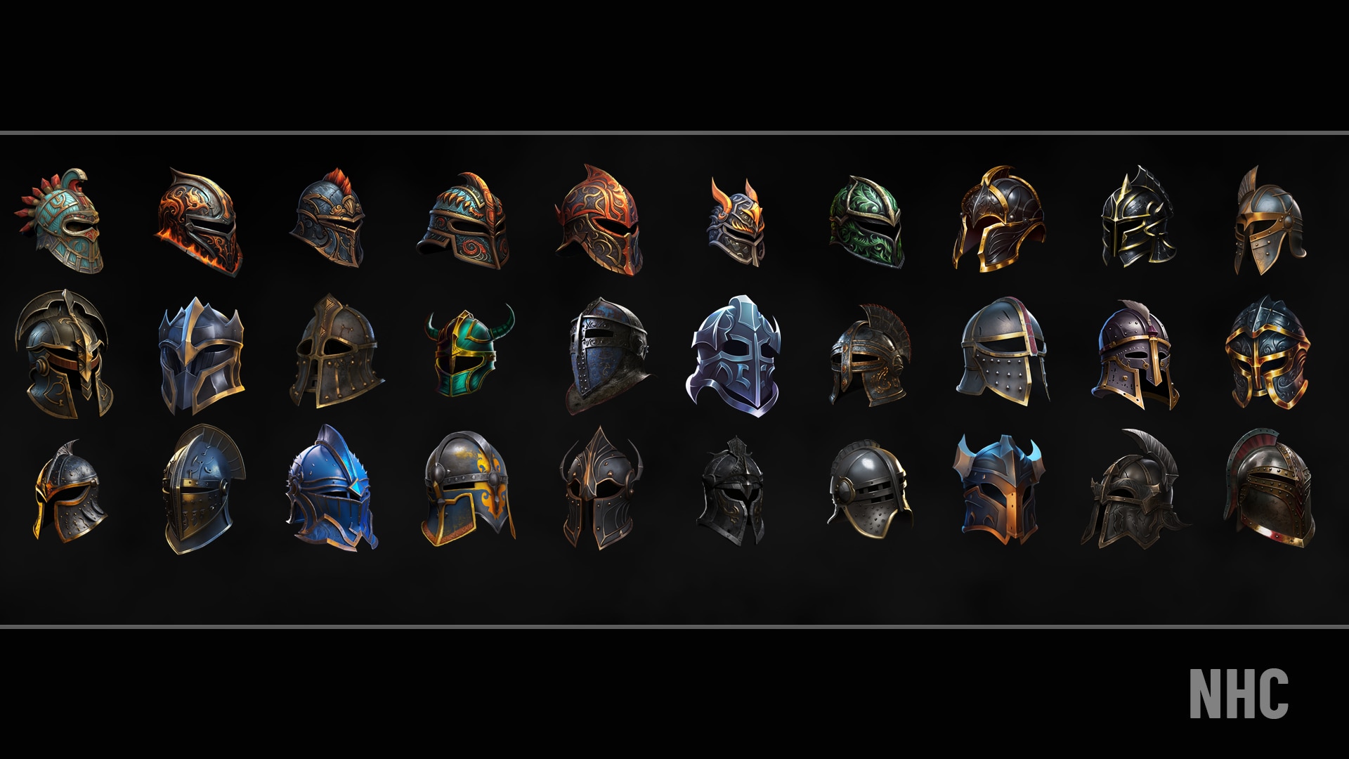 Nhc Fantasy Medieval Helmet Pack 1 In 2d Assets Ue Marketplace