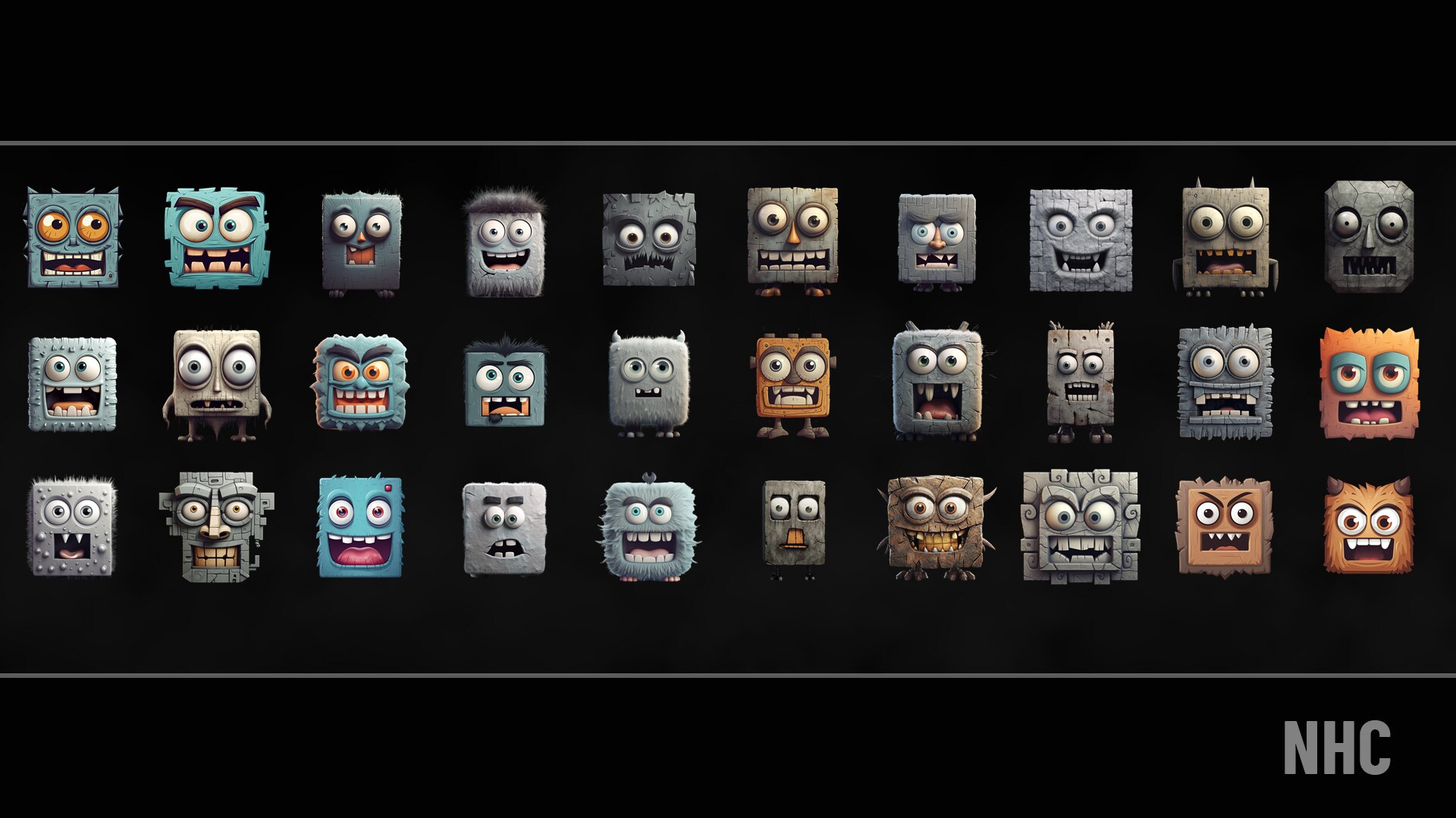 NHC - Square Monsters 02, 카테고리 2D 애셋 - UE 마켓플레이스