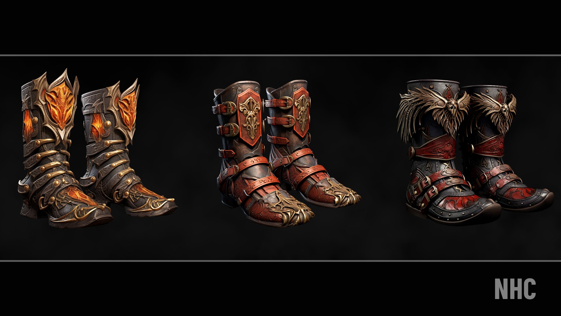 在二维资源创建的nhc Medieval Boots 虚幻引擎商城