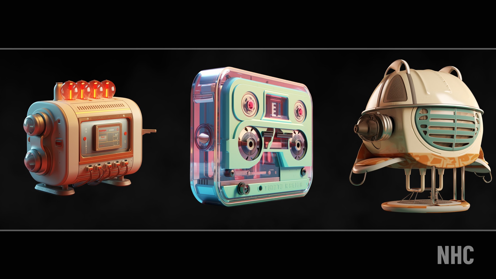 Nhc Retro Futuristic Tech Pack 2 Asset Cloud