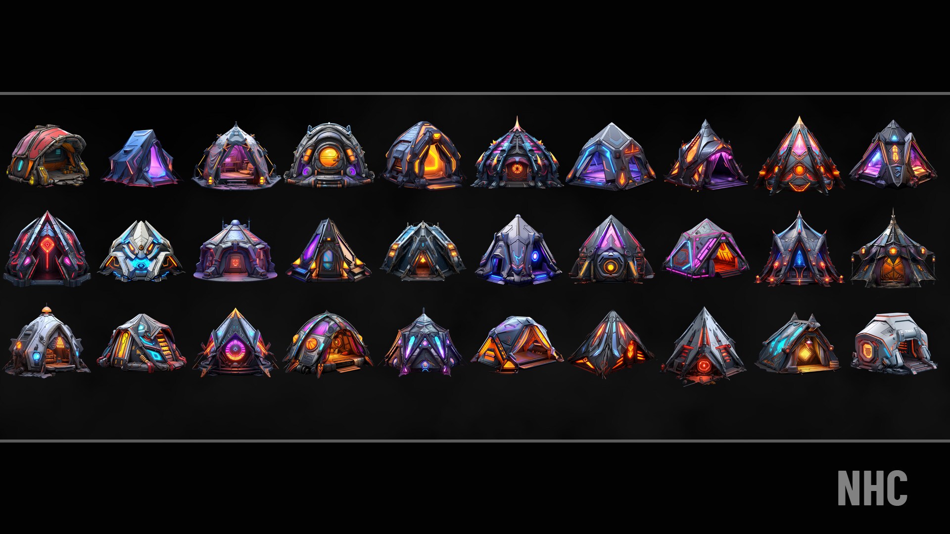 Nhc Cyberpunk Tent In 2d Assets Ue Marketplace