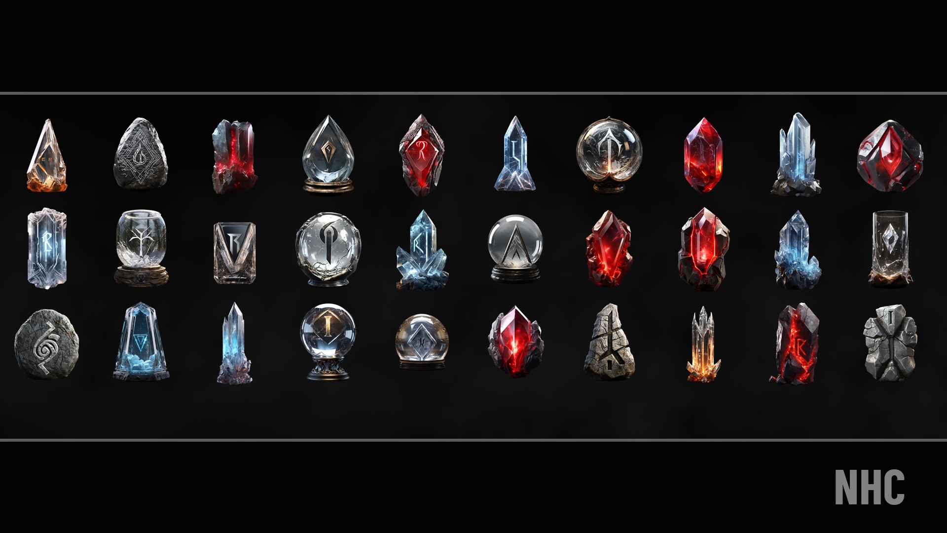 Nhc Multimaterial Rune Gems In 2d Assets Ue Marketplace