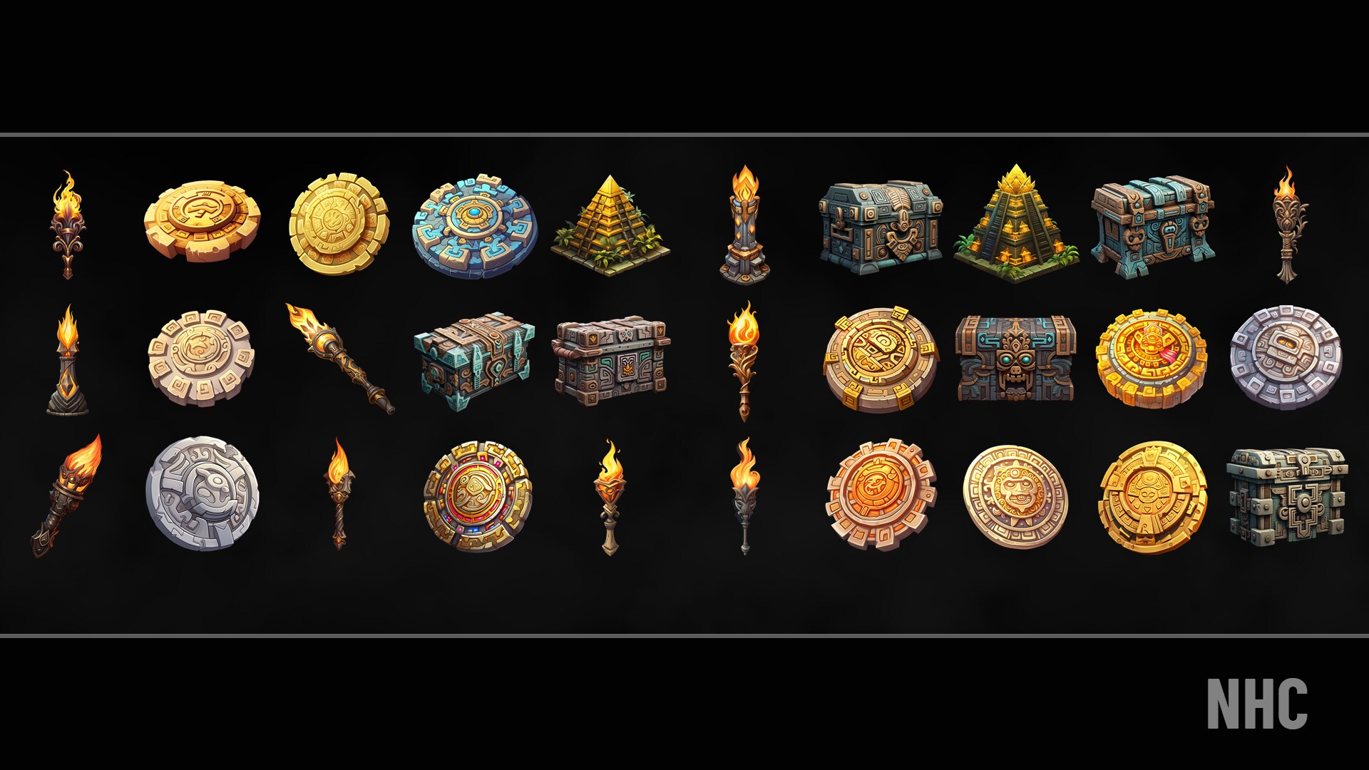 Nhc Mayan Props In 2d Assets Ue Marketplace