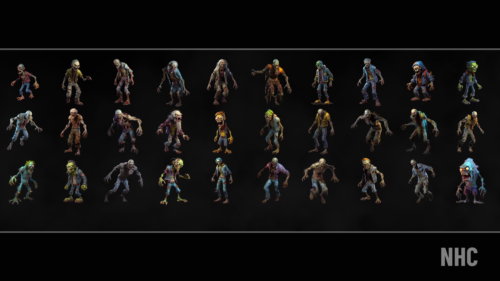 Nhc Stylized Zombie Pack 2 In 2d Assets Ue Marketplace