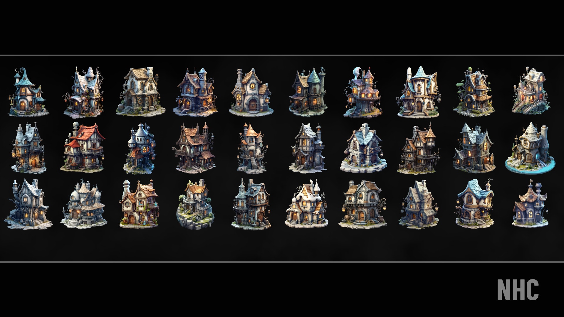 Nhc Stylized Magic Houses 2 In 2d Assets Ue Marketplace