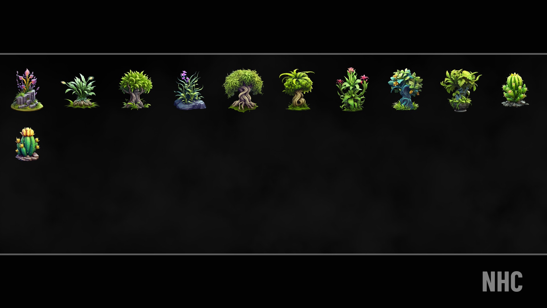 Nhc Fantasy Bush Pictures Pack In 2d Assets Ue Marketplace