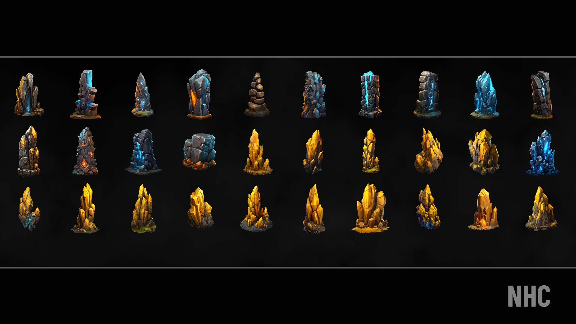 Nhc Stylized Stones Pack In 2d Assets Ue Marketplace