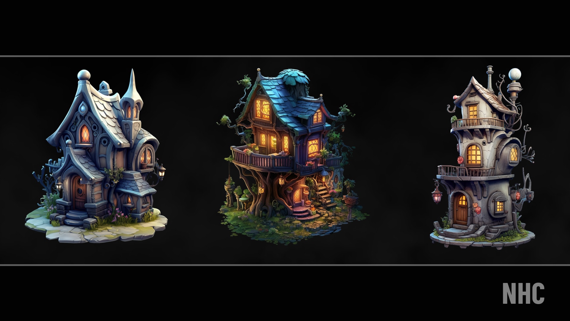 Nhc Stylized Magic Houses 2 In 2d Assets Ue Marketplace