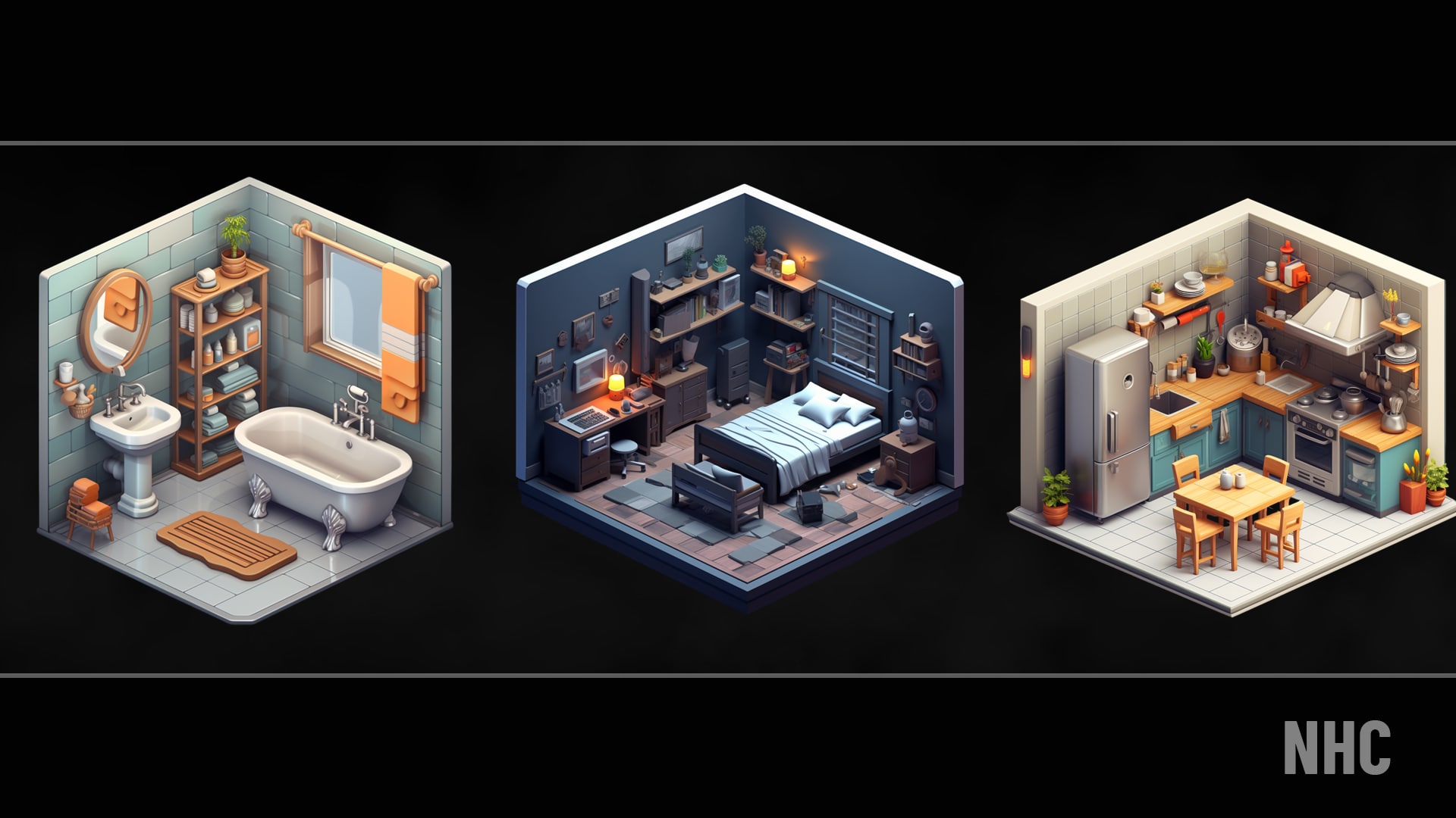 Nhc Isometric Rooms In 2d Assets Ue Marketplace