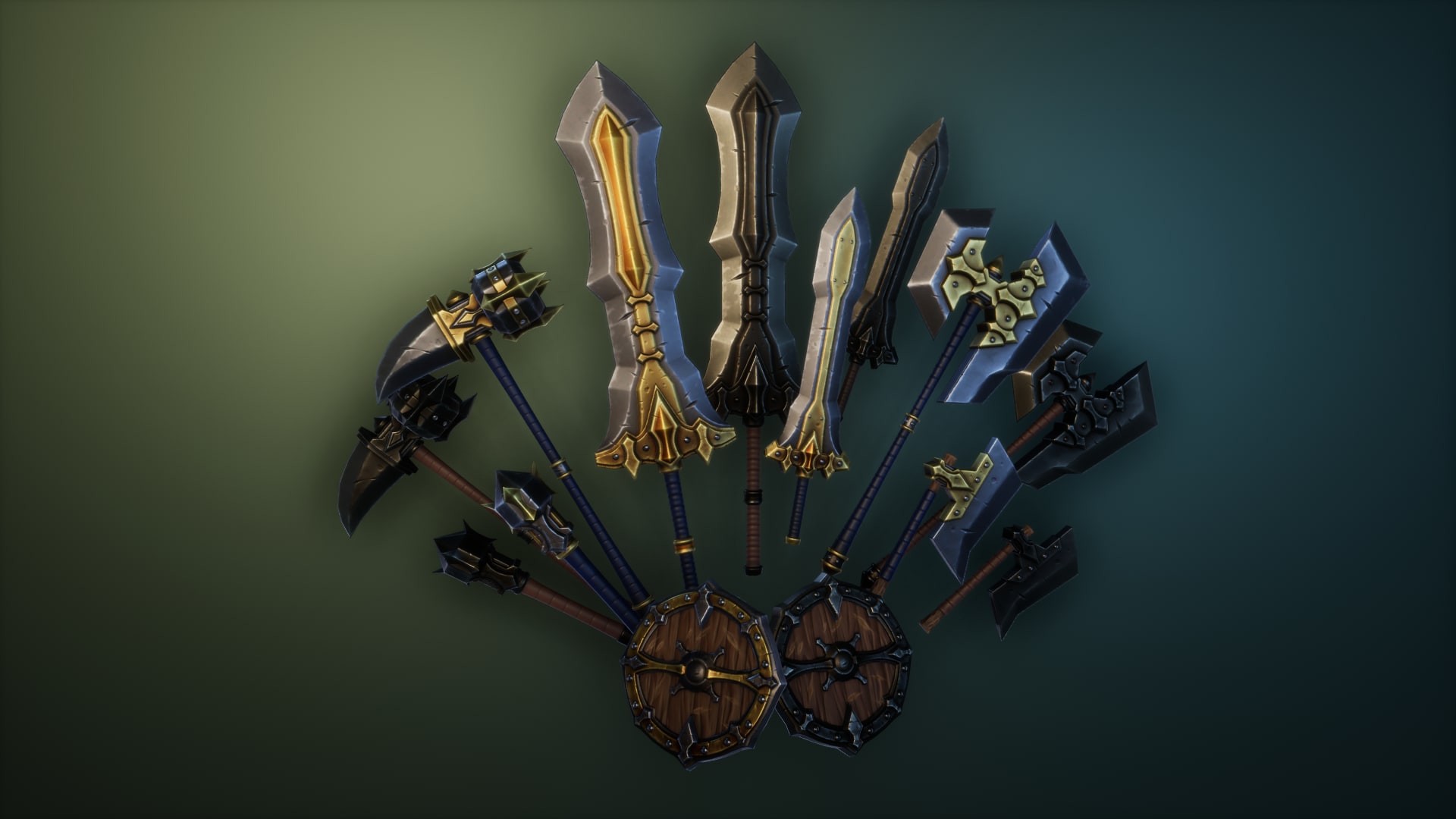 Stylized Knight's Weapons in Weapons - UE Marketplace