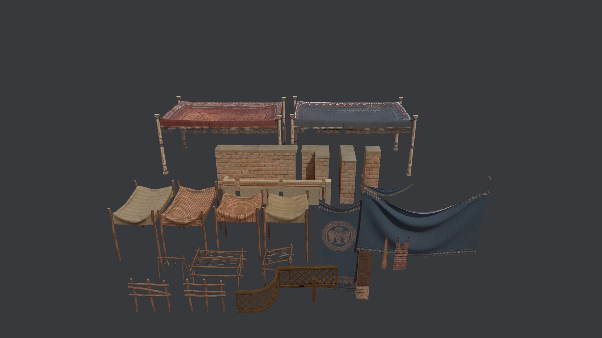 Three types of house modeling and other decorative props：プロップ・小物 - UE ...