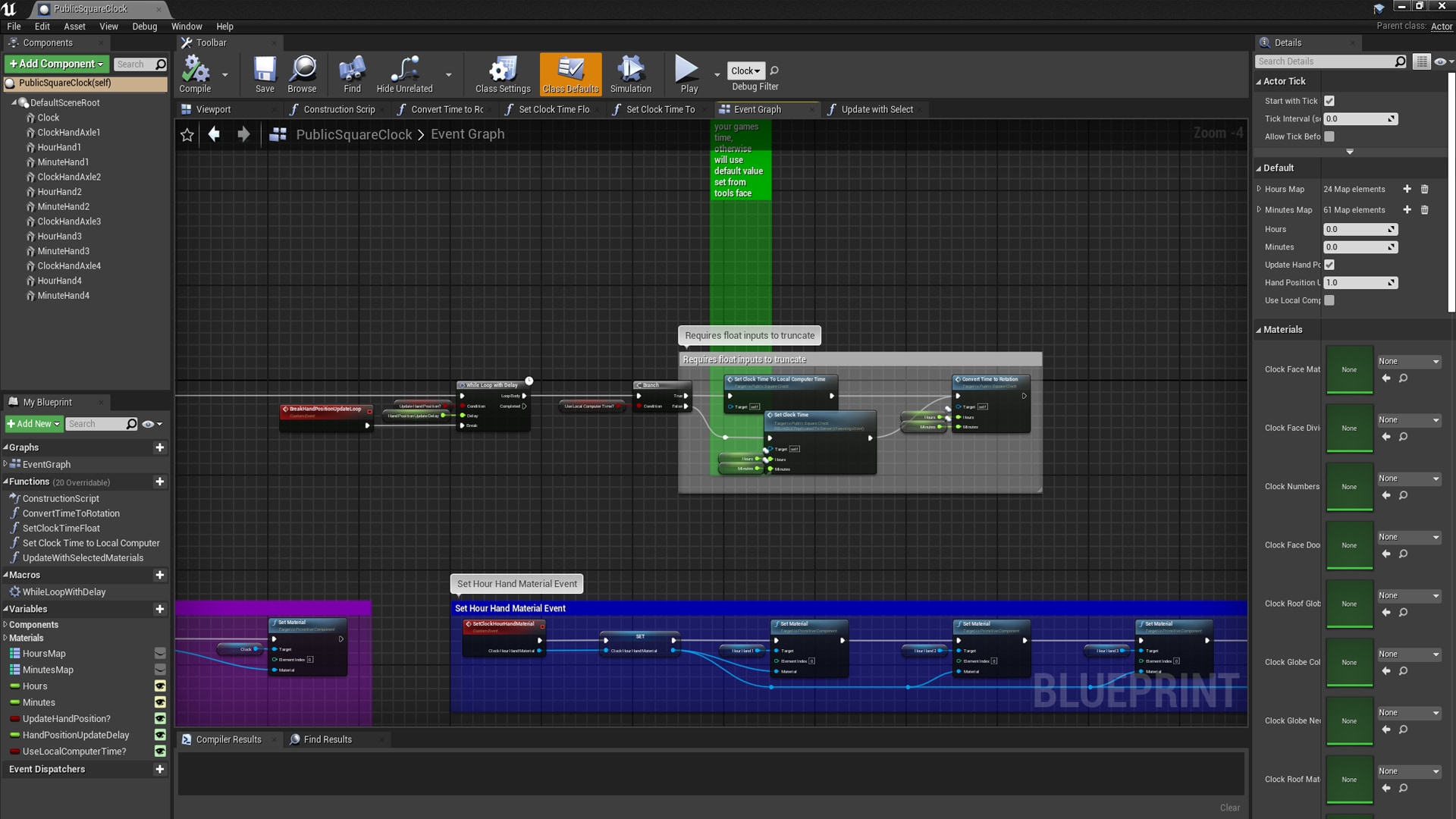 Public Square Clock in Blueprints - UE Marketplace