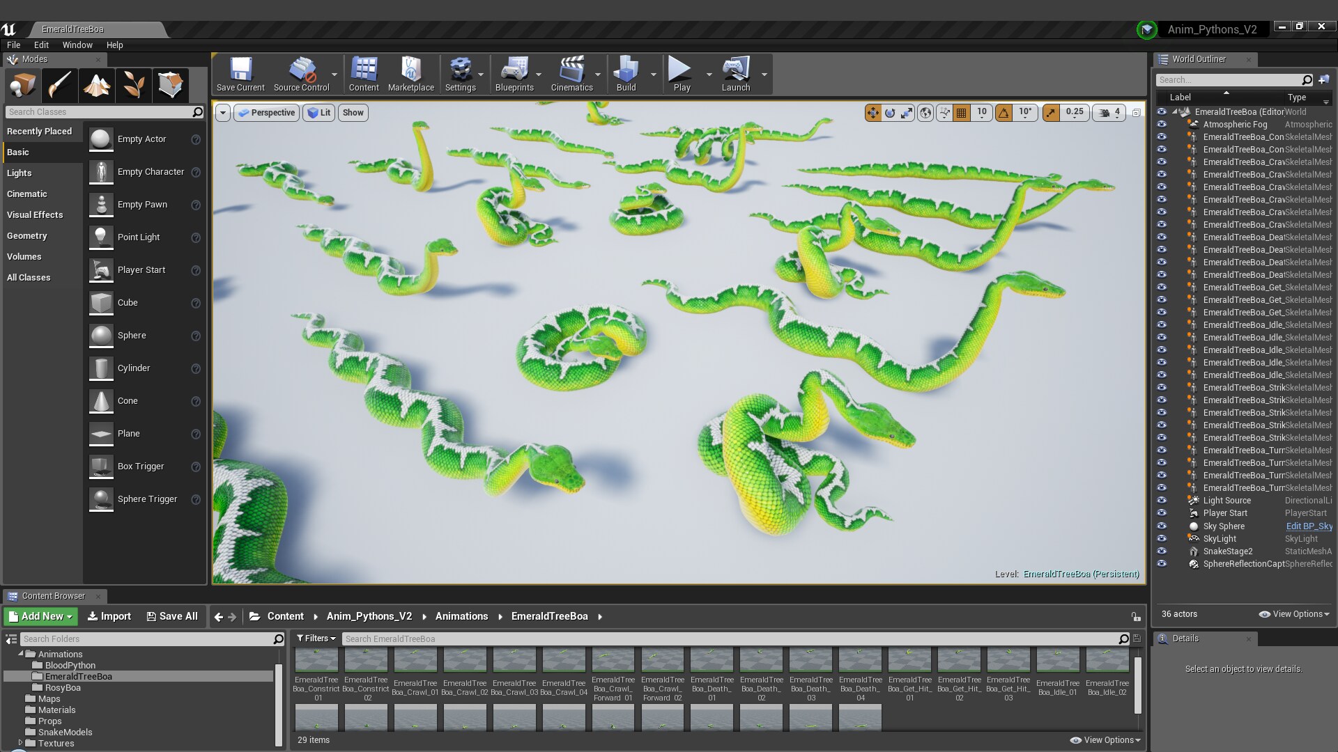 Animated Pythons PBR Vol 2 in Characters - UE Marketplace