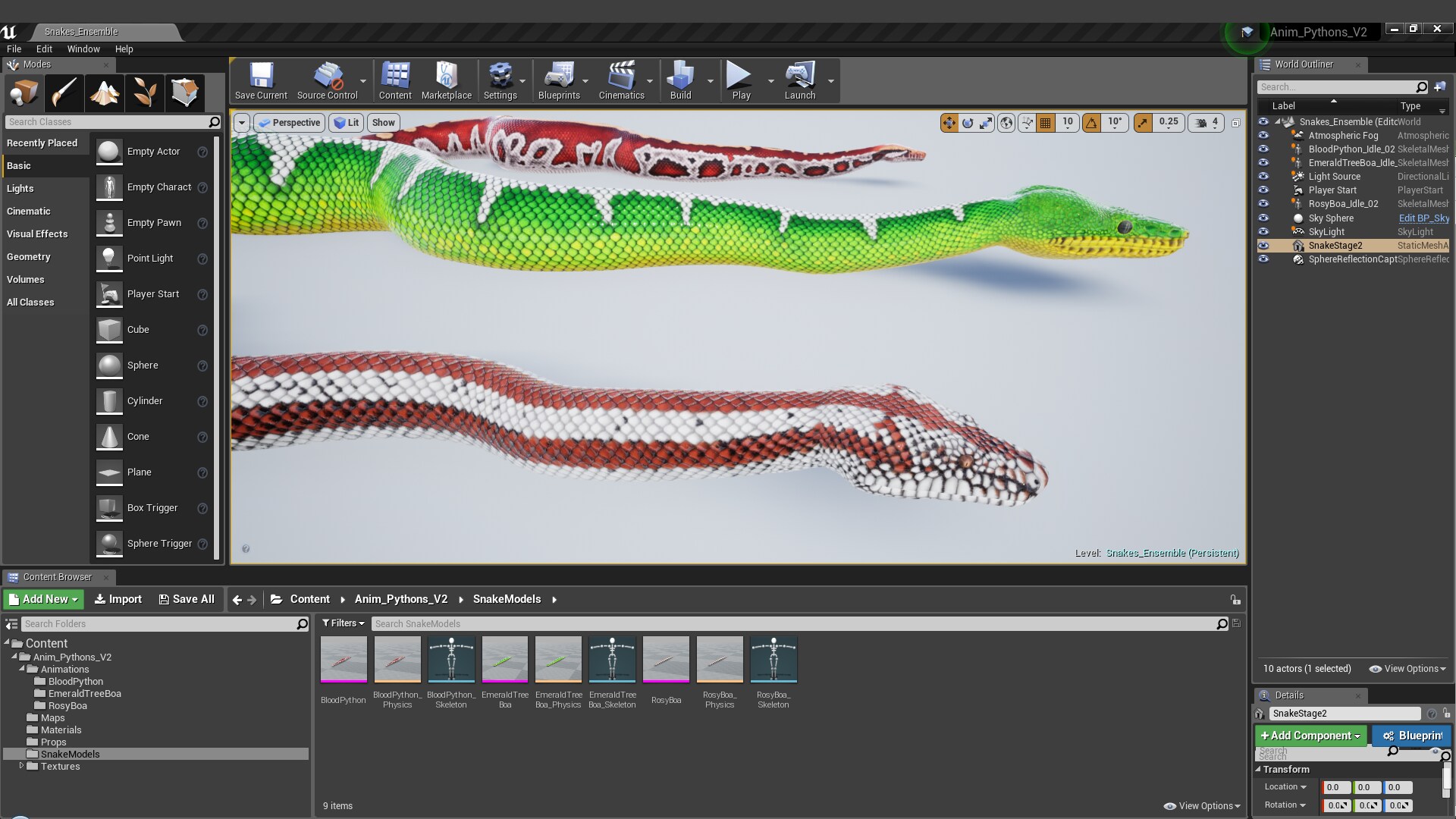 Animated Pythons PBR Vol 2, 카테고리 캐릭터 - UE 마켓플레이스