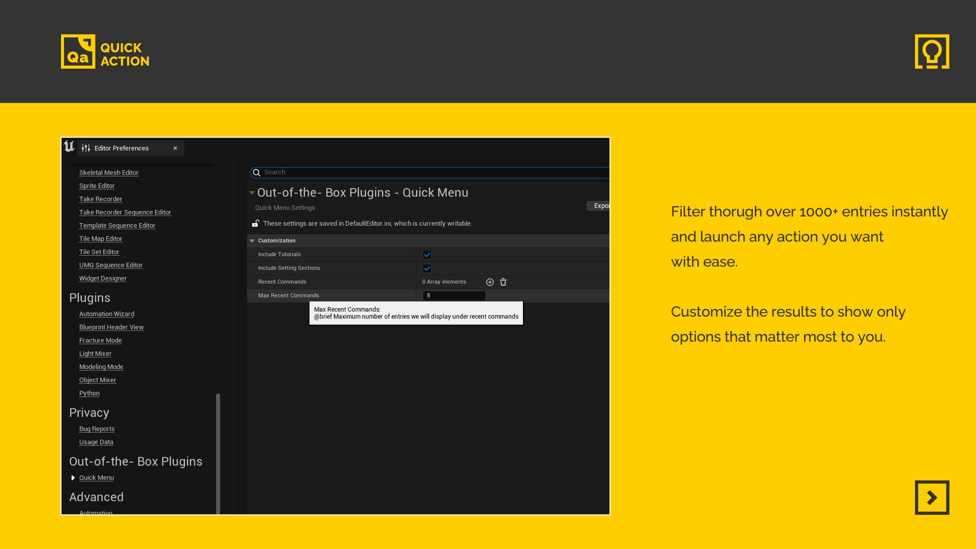 Quick Actions in Code Plugins - UE Marketplace