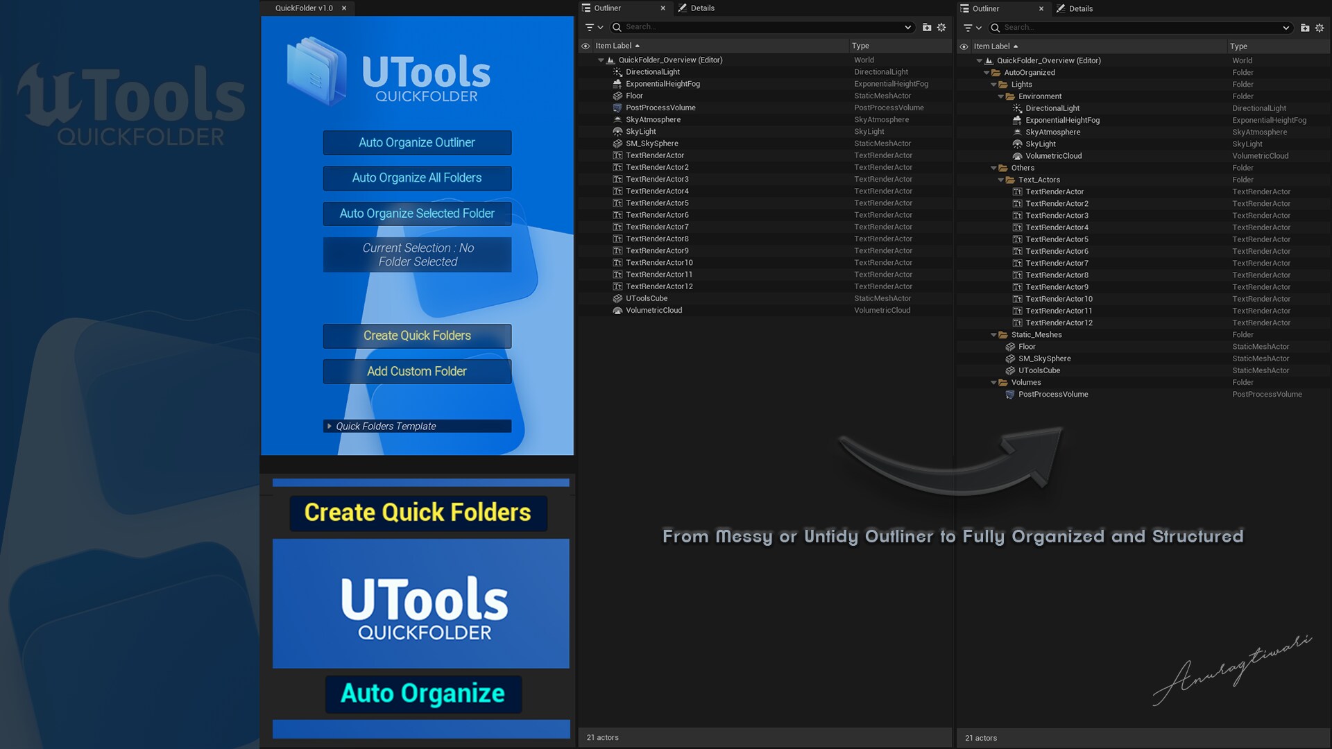 在蓝图创建的UTools QuickFolder - 虚幻引擎商城