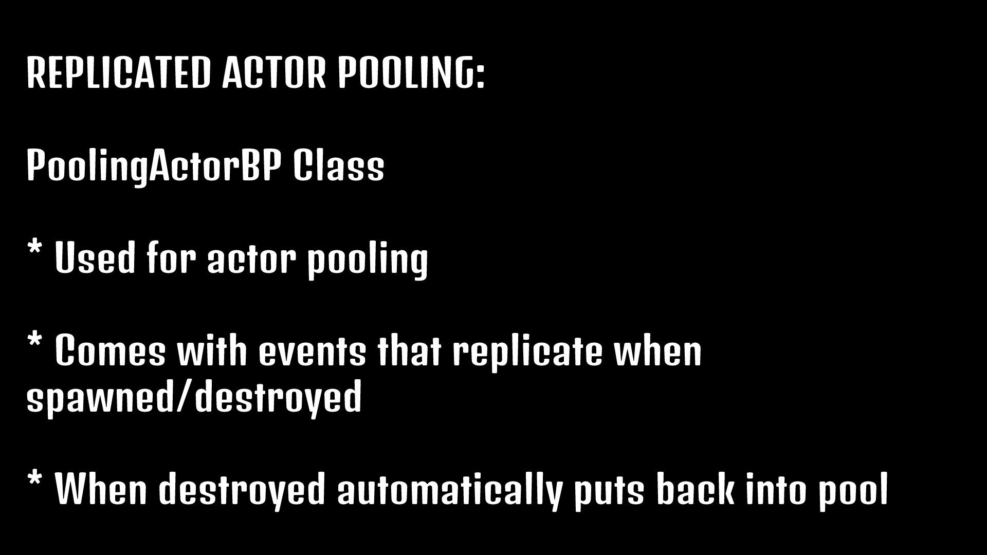 Replicated Actor Pooling BP in Code Plugins - UE Marketplace