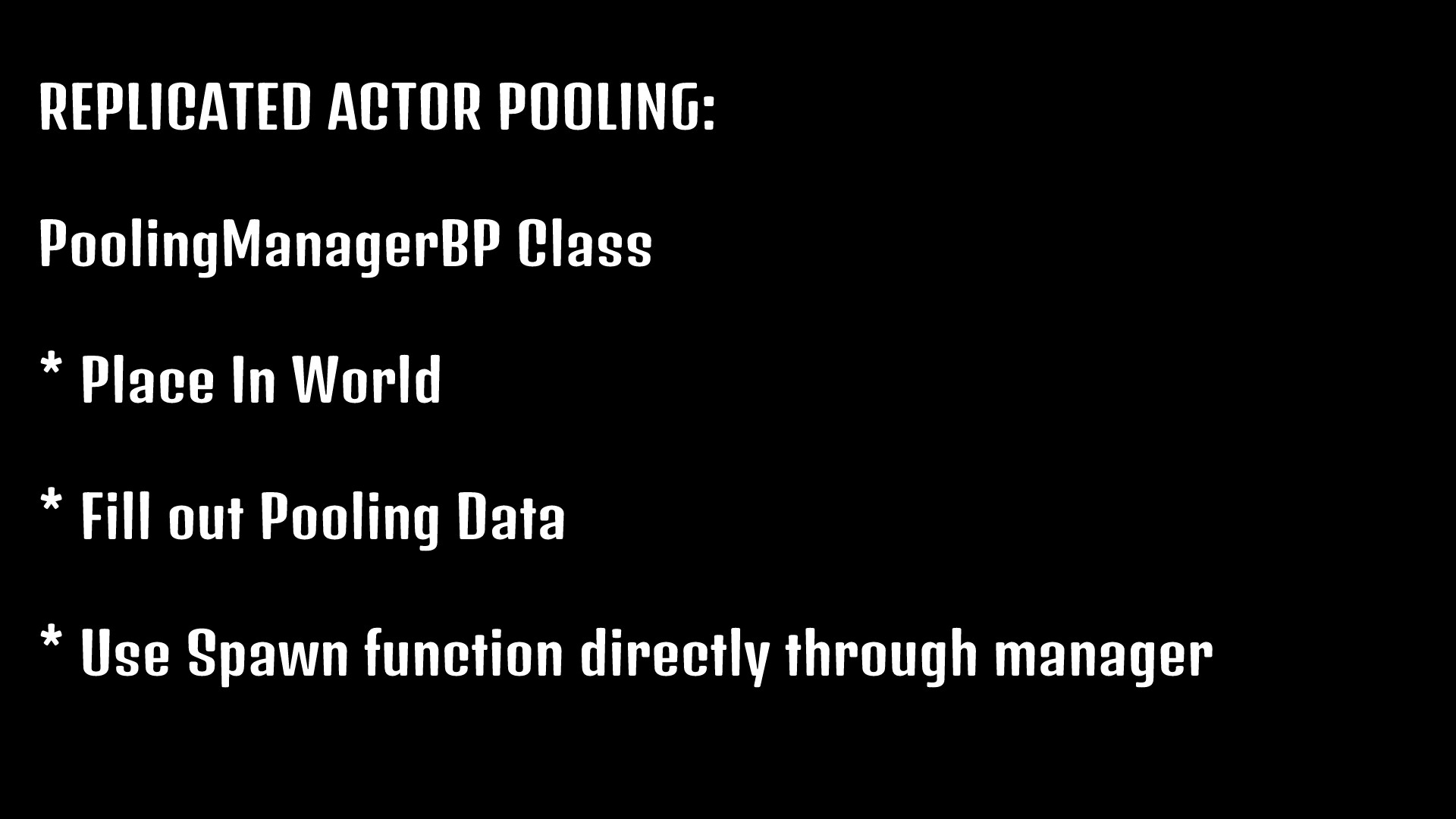 Replicated Actor Pooling BP in Code Plugins - UE Marketplace