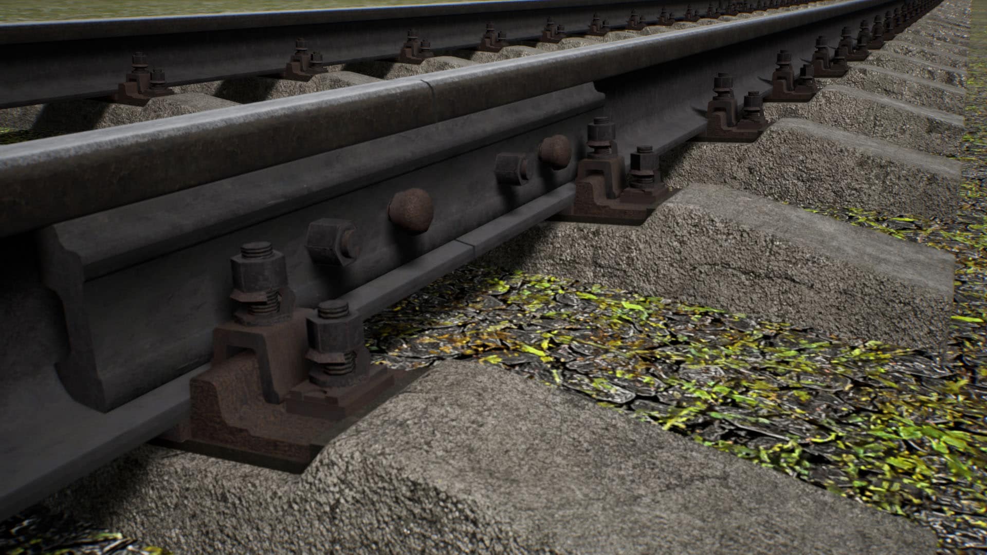 Concrete Train Rail Detail