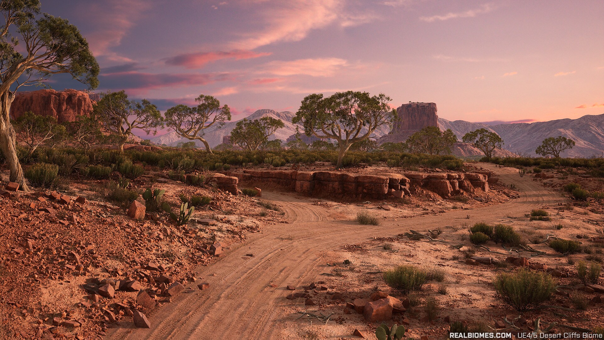 RB - RealBiomes Desert Cliffs Biome - Monument Valley (Trees, Grass ...