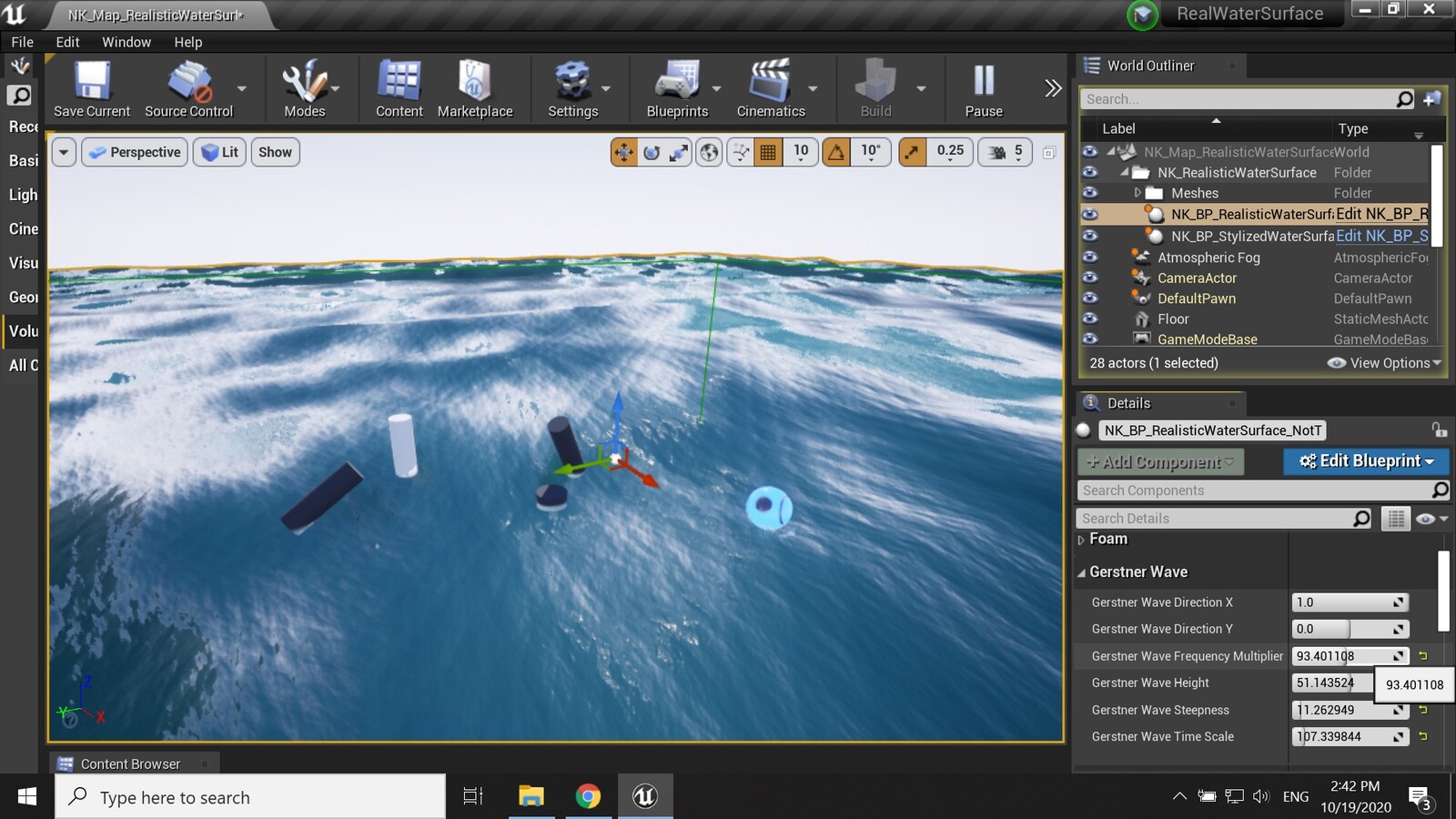 Realistic Water Surface in Materials - UE Marketplace