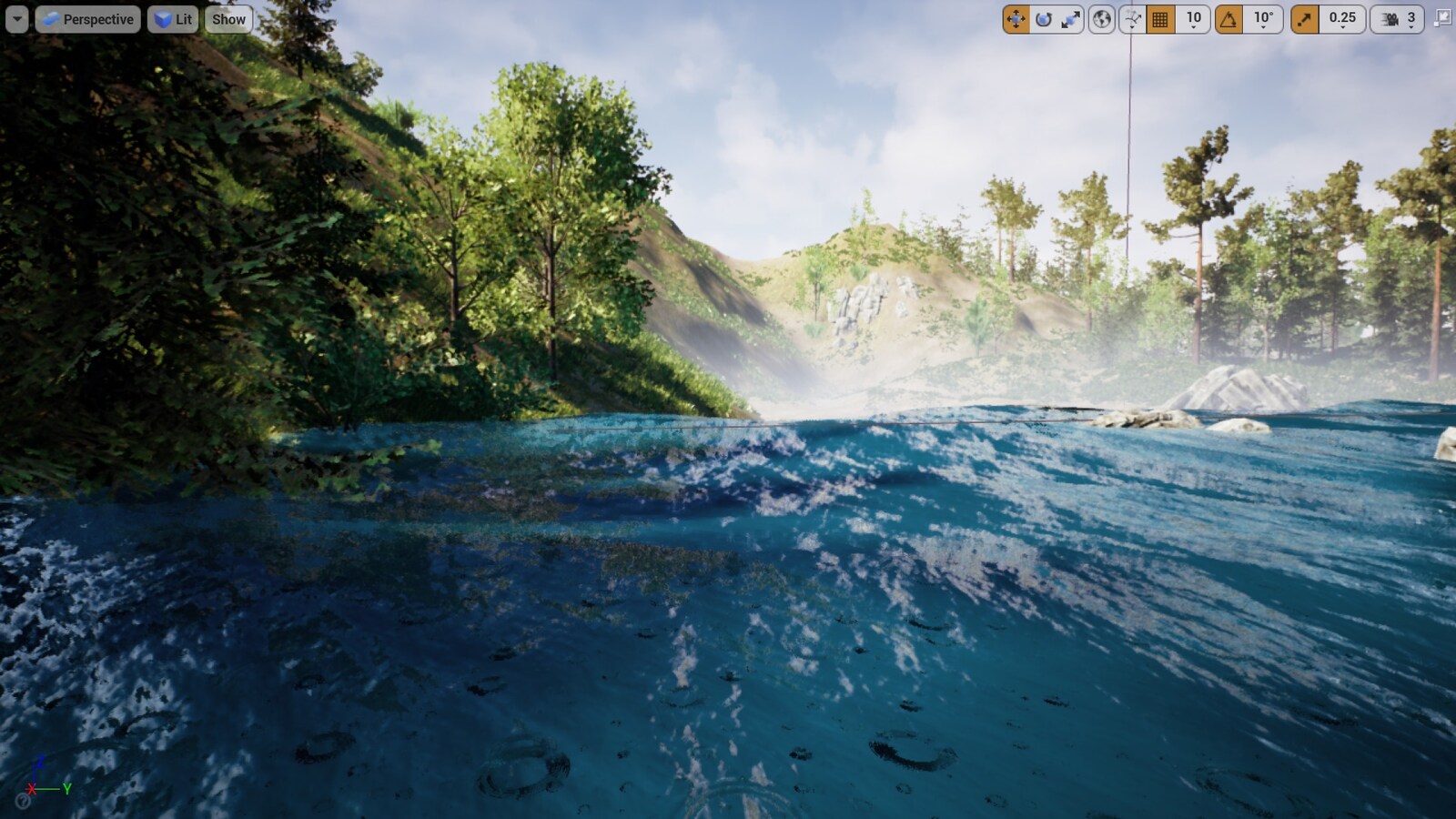 Realistic Water Surface by neckkeys in Materials - UE4 Marketplace
