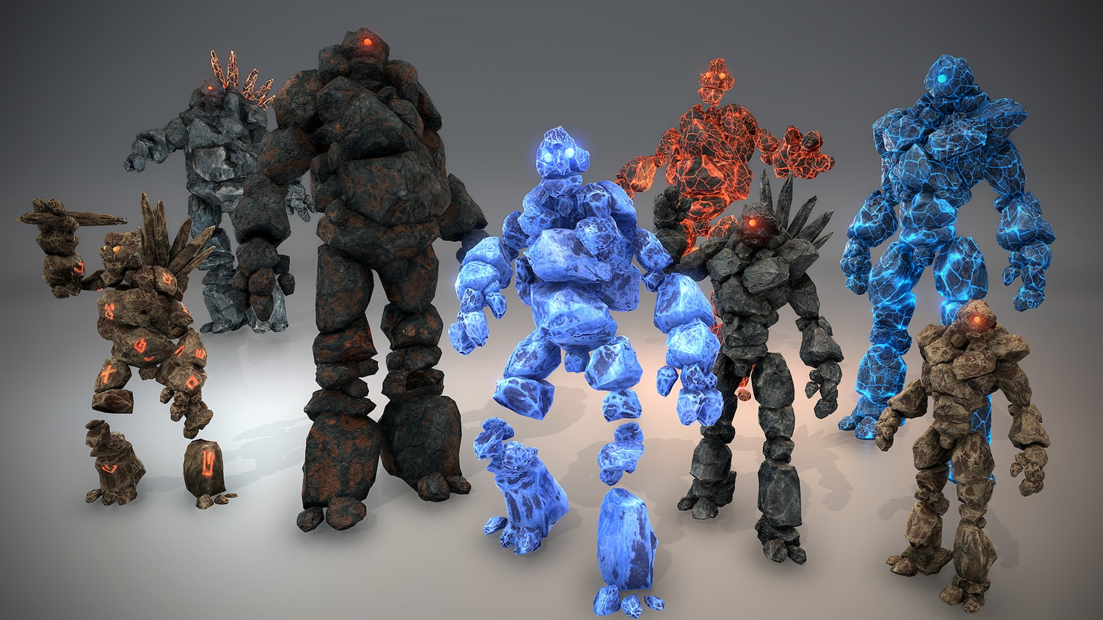 Monsters Golem By Polygonmaker In Characters Ue4 Marketplace
