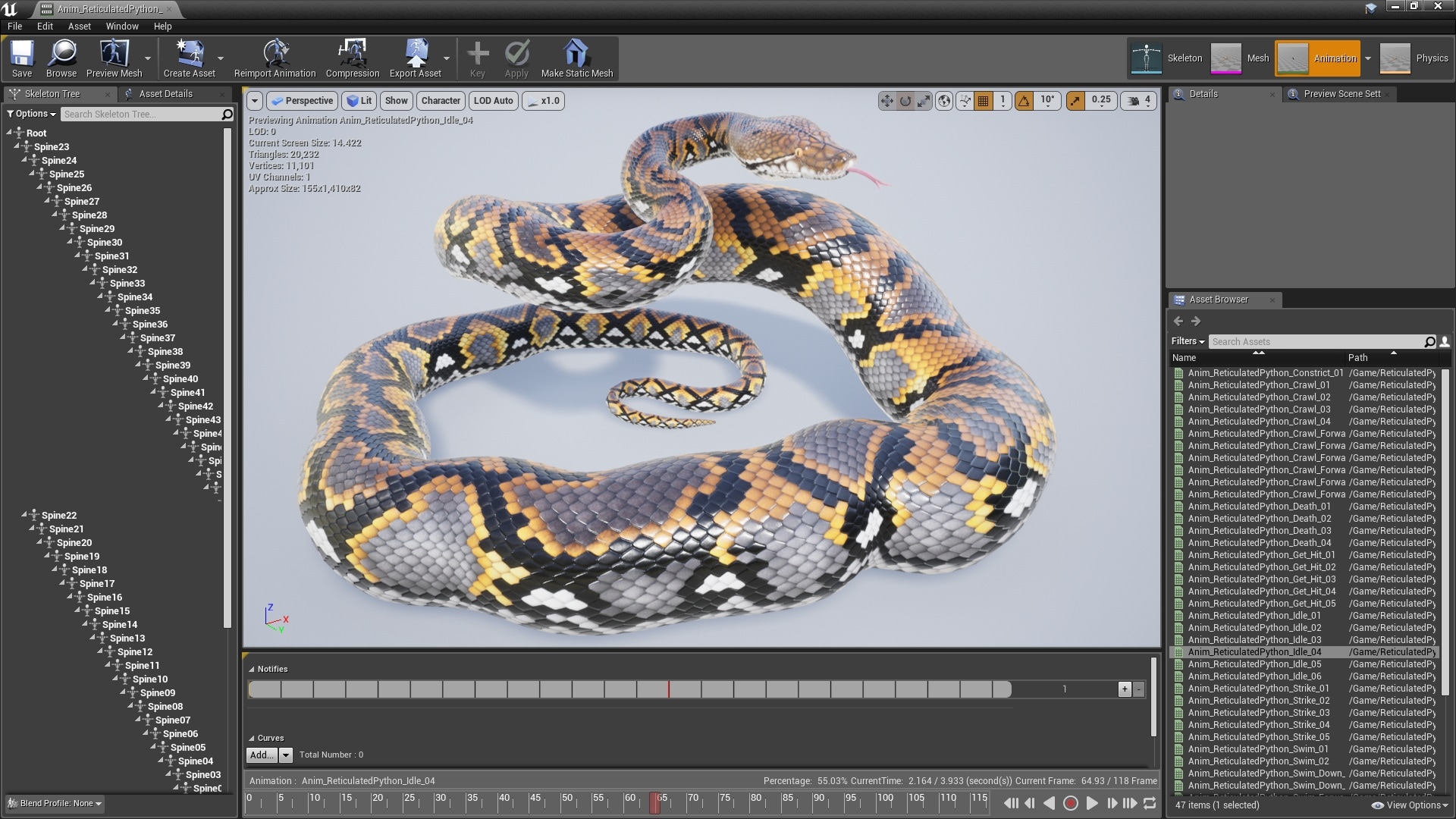Reticulated Python in Characters - UE Marketplace