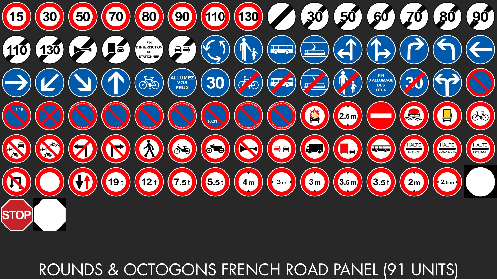Full Pack of Traffic Signs in Textures - UE Marketplace