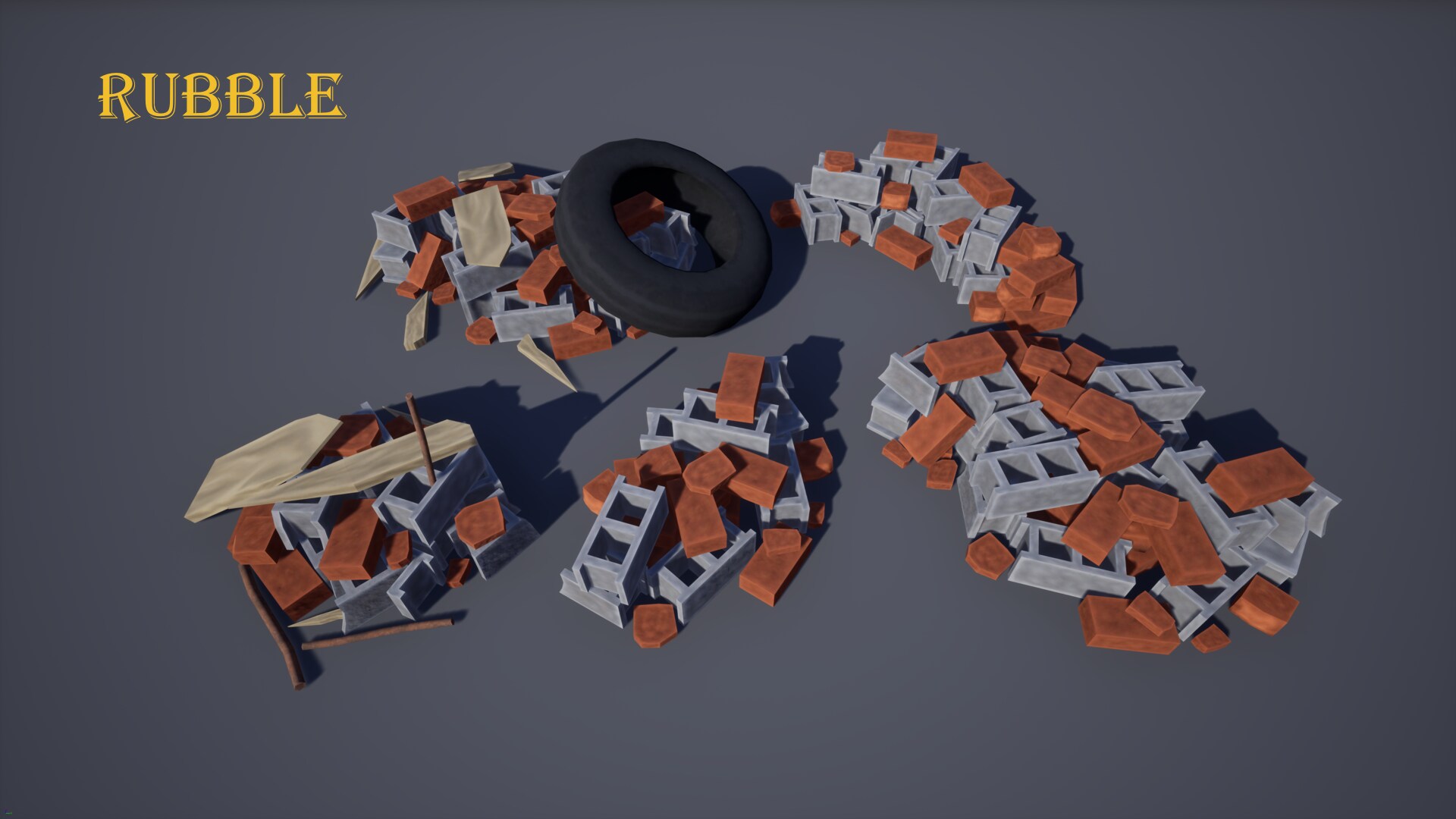 Stylized Rubble Pack in Props - UE Marketplace