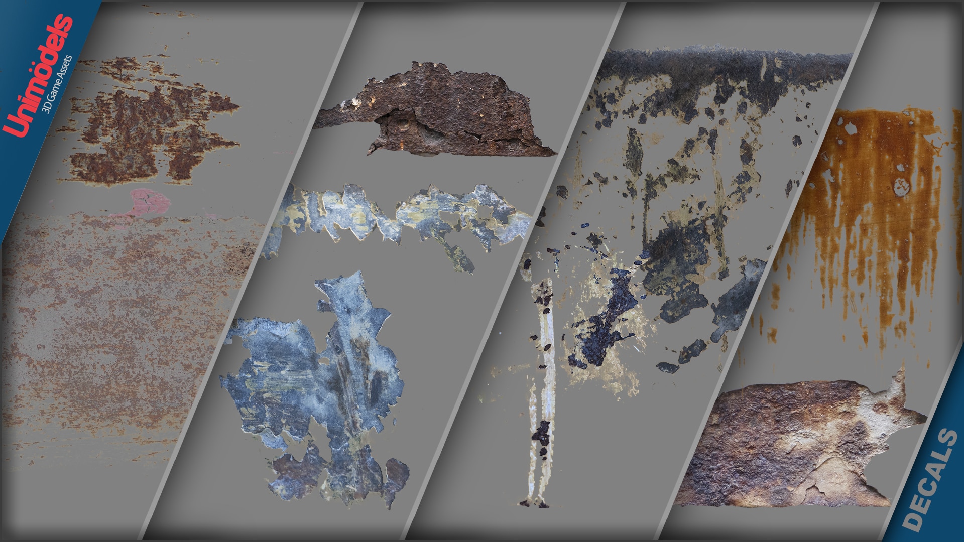 Rusty metal Decals Vol. 1, 카테고리 머티리얼 - UE 마켓플레이스