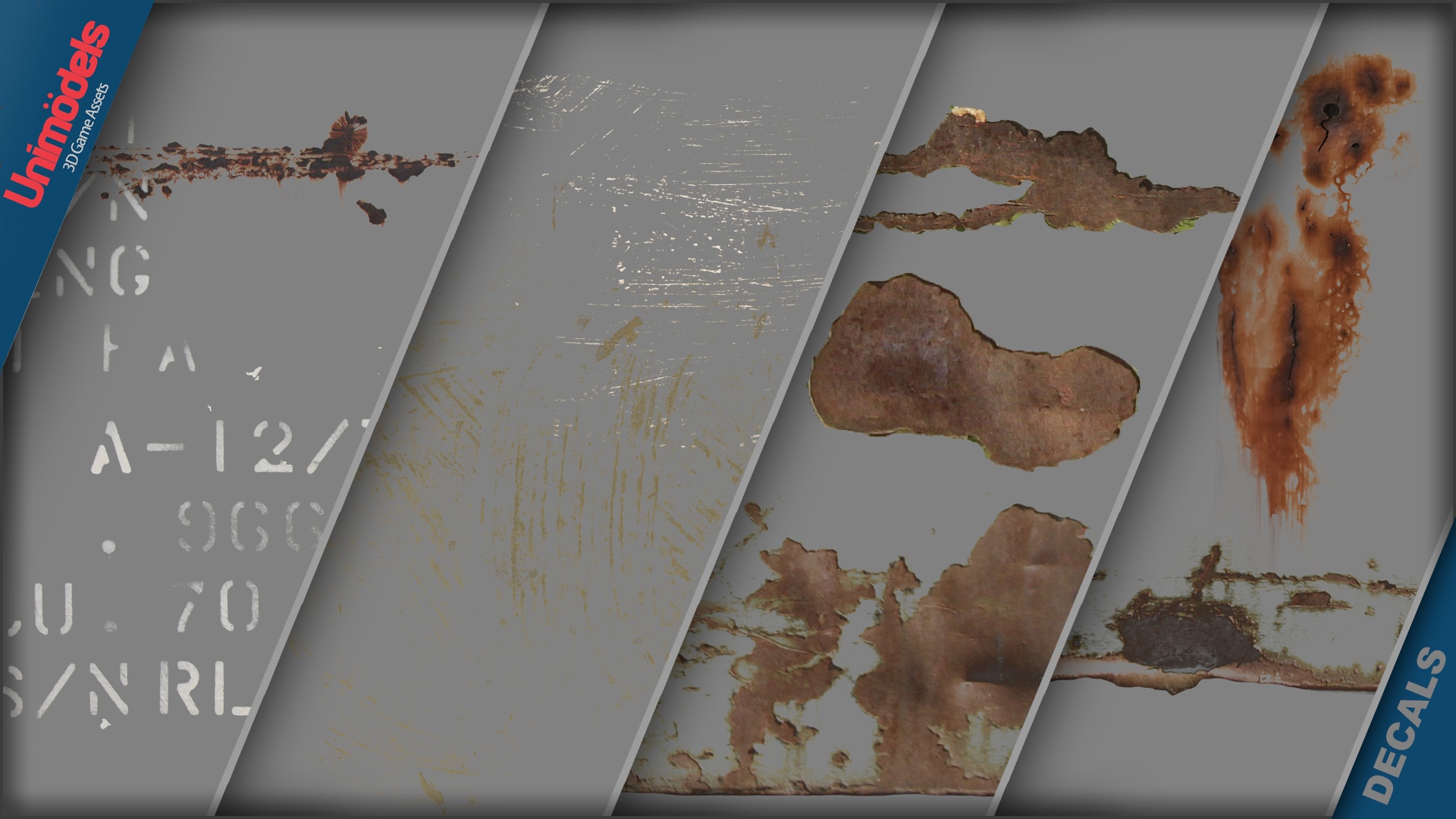Rusty metal Decals Vol. 5, 카테고리 머티리얼 - UE 마켓플레이스