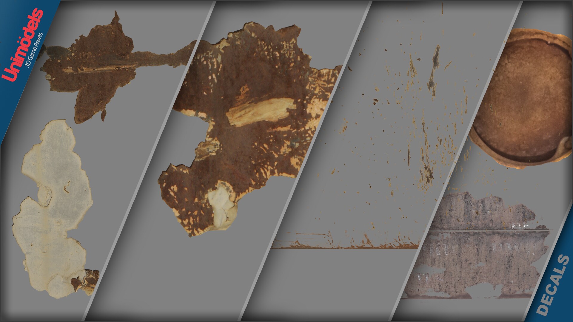 在材质创建的Rusty metal Decals Vol. 5 - 虚幻引擎商城