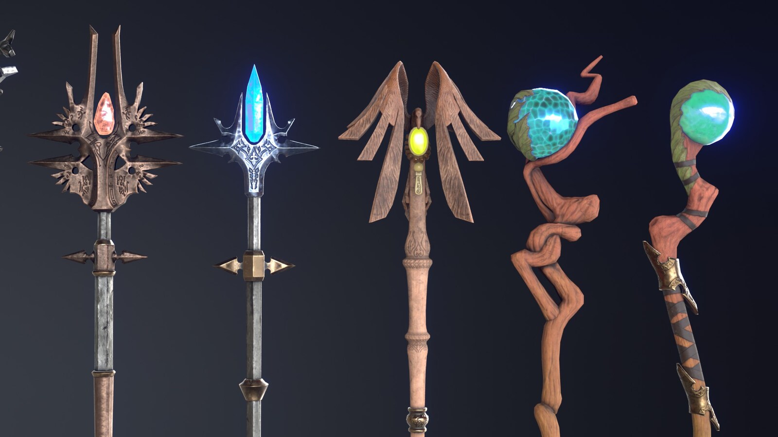 Fantasy Staff Set 05 in Weapons - UE Marketplace