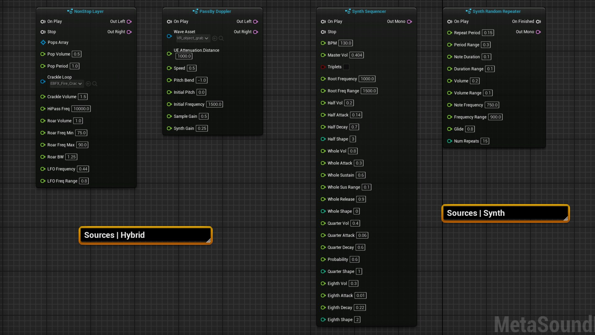 MetaSound Templates in Sound Effects - UE Marketplace