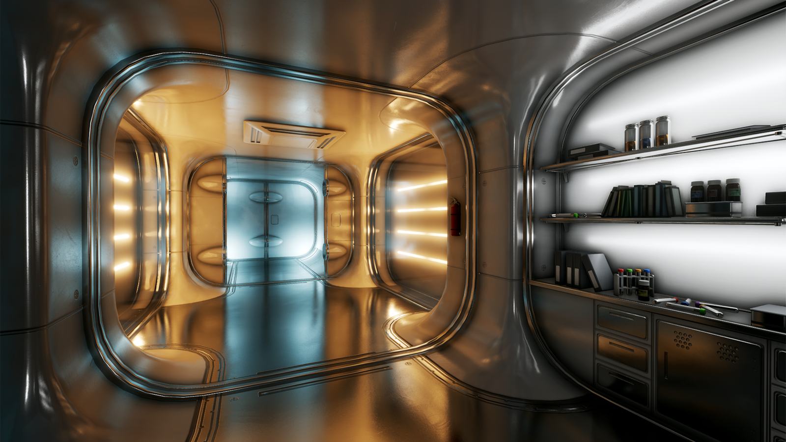 Modular Sci-Fi Laboratory in Environments - UE Marketplace
